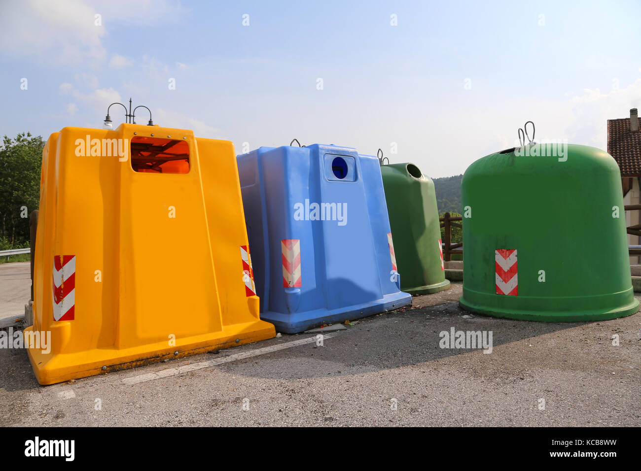 Waste recycling center to recycle used materials Stock Photo - Alamy