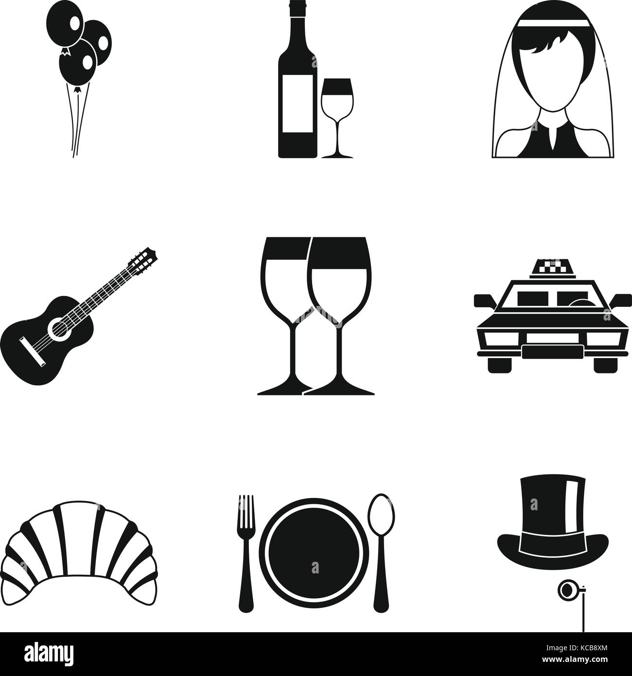 Achievement icons set, simple style Stock Vector Image & Art - Alamy