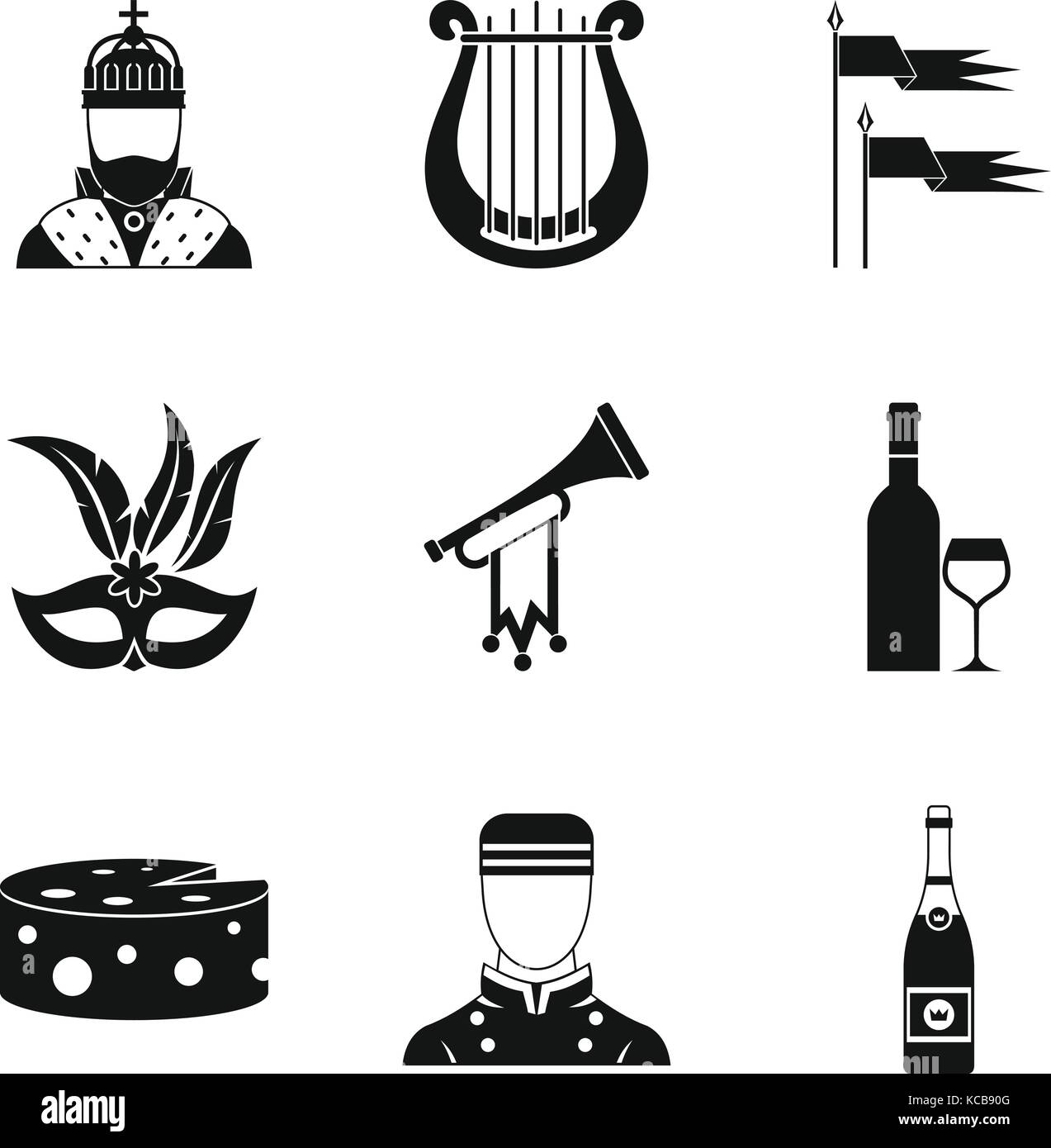 Avocation icons set, simple style Stock Vector Image & Art - Alamy