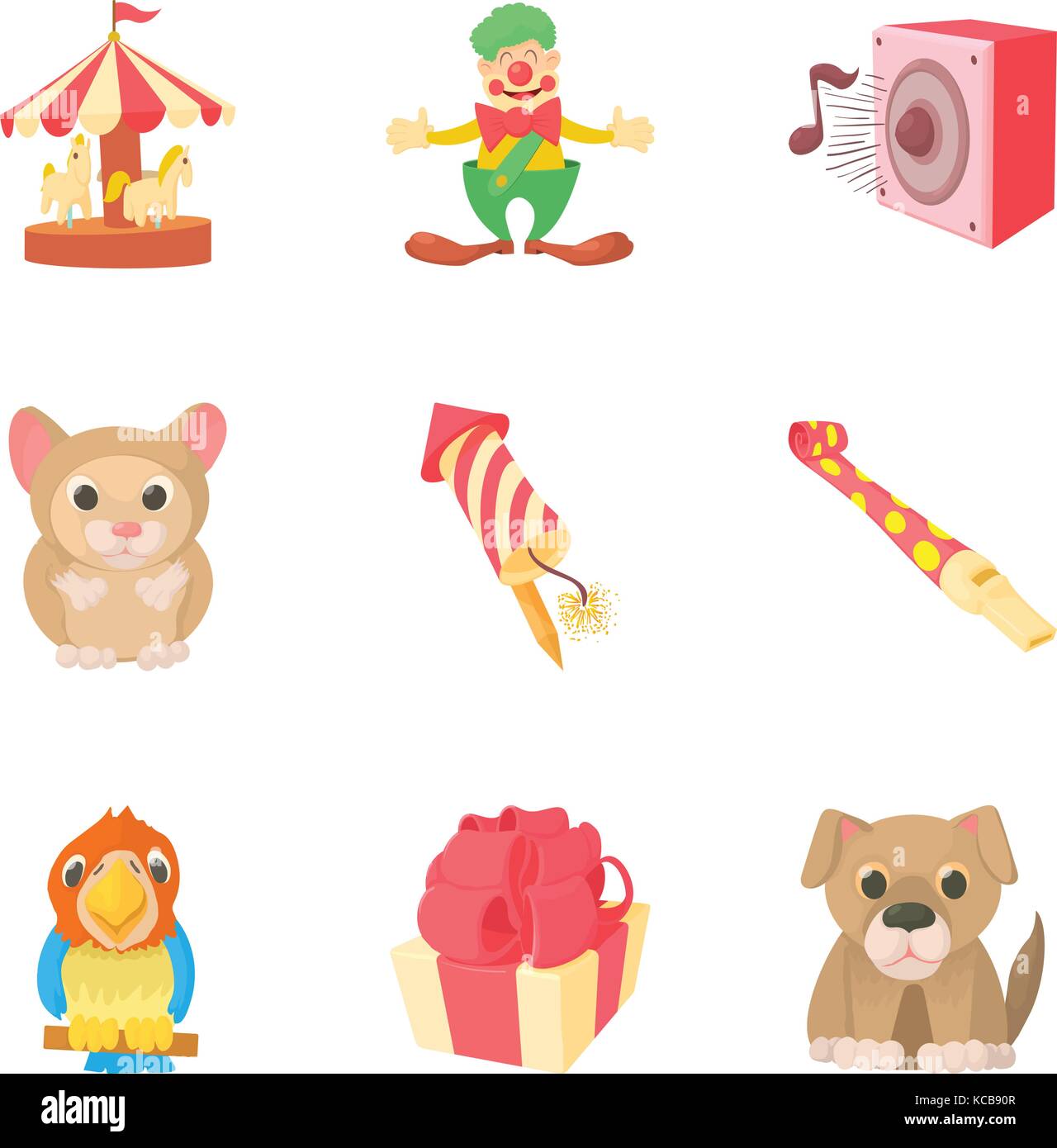 Jamboree icons set, cartoon style Stock Vector Image & Art - Alamy