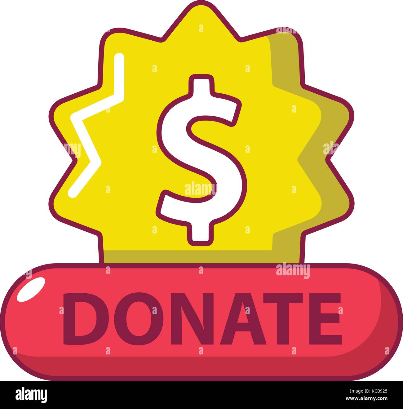 Donate badge icon, cartoon style Stock Vector Image & Art - Alamy