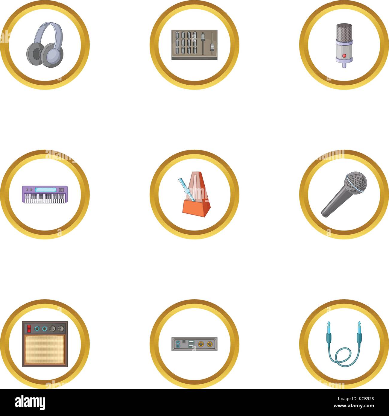 Sound studio icons set, cartoon style Stock Vector Image & Art - Alamy