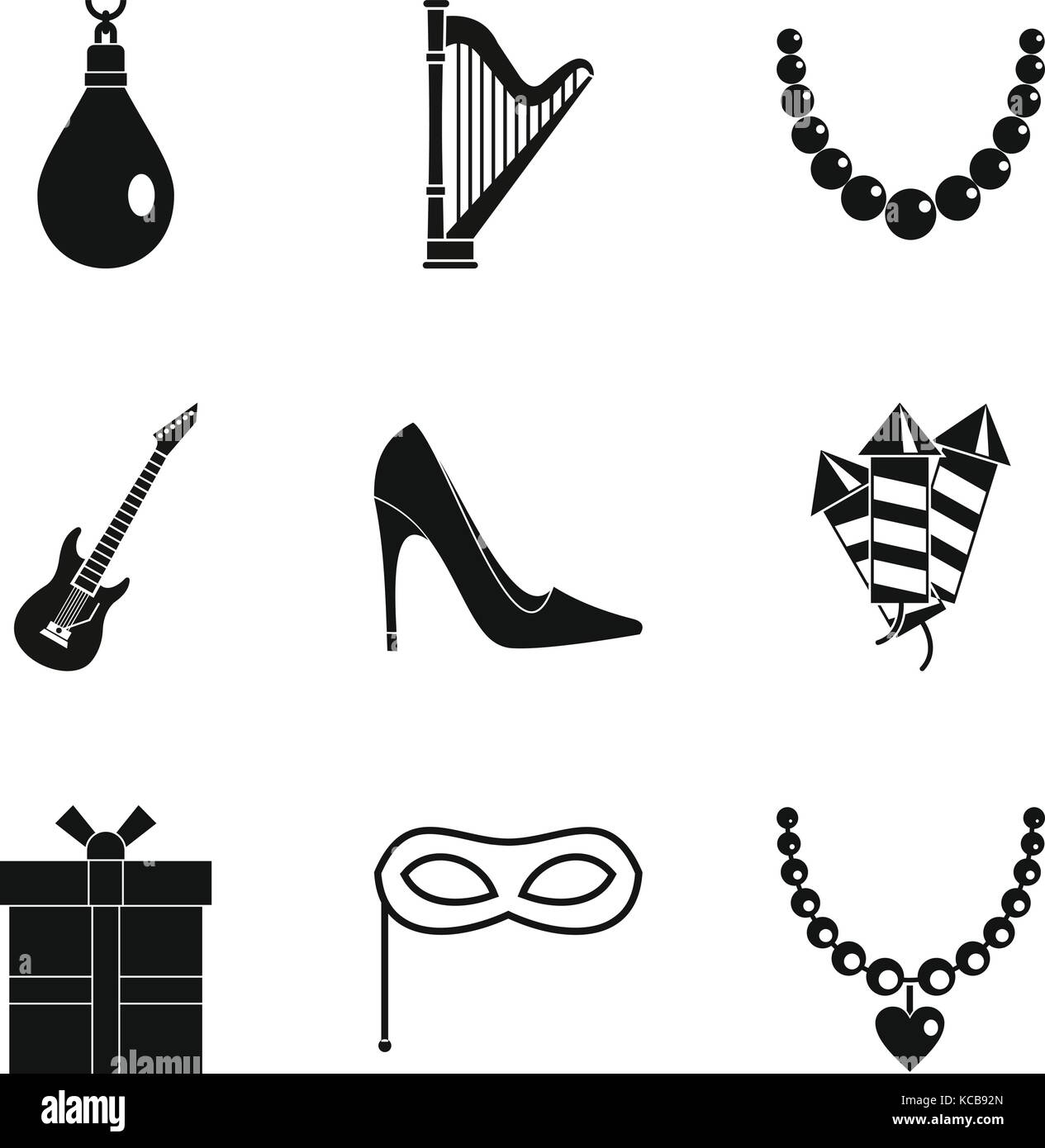 Rejoicing icons set, simple style Stock Vector Image & Art - Alamy