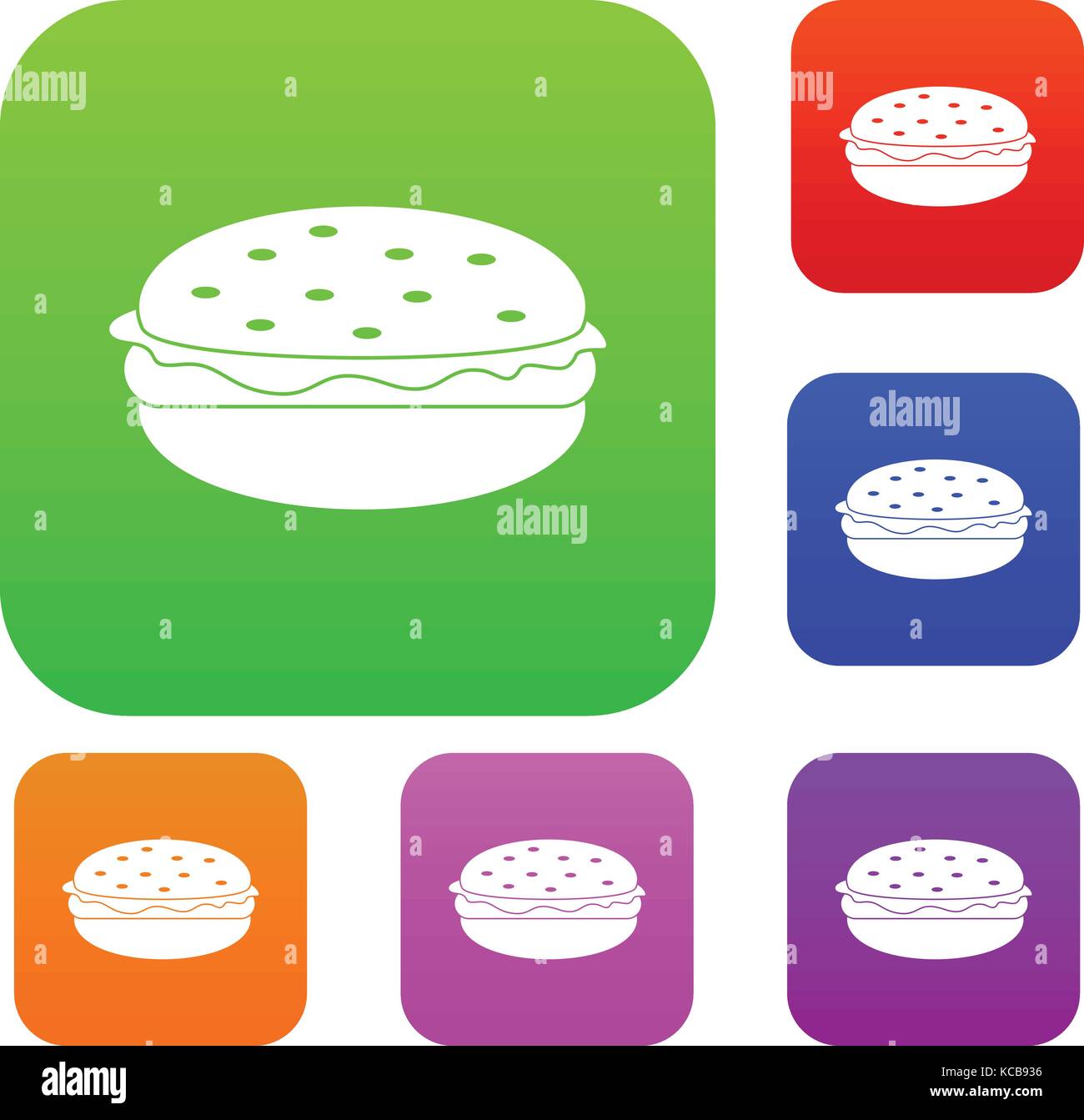Burger set color collection Stock Vector Image & Art - Alamy