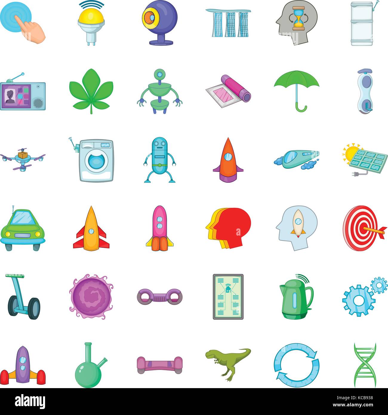 Scientist icons set, cartoon style Stock Vector Image & Art - Alamy