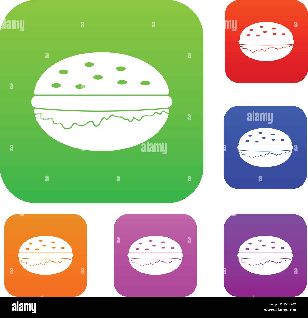 Burger set color collection Stock Vector Image & Art - Alamy
