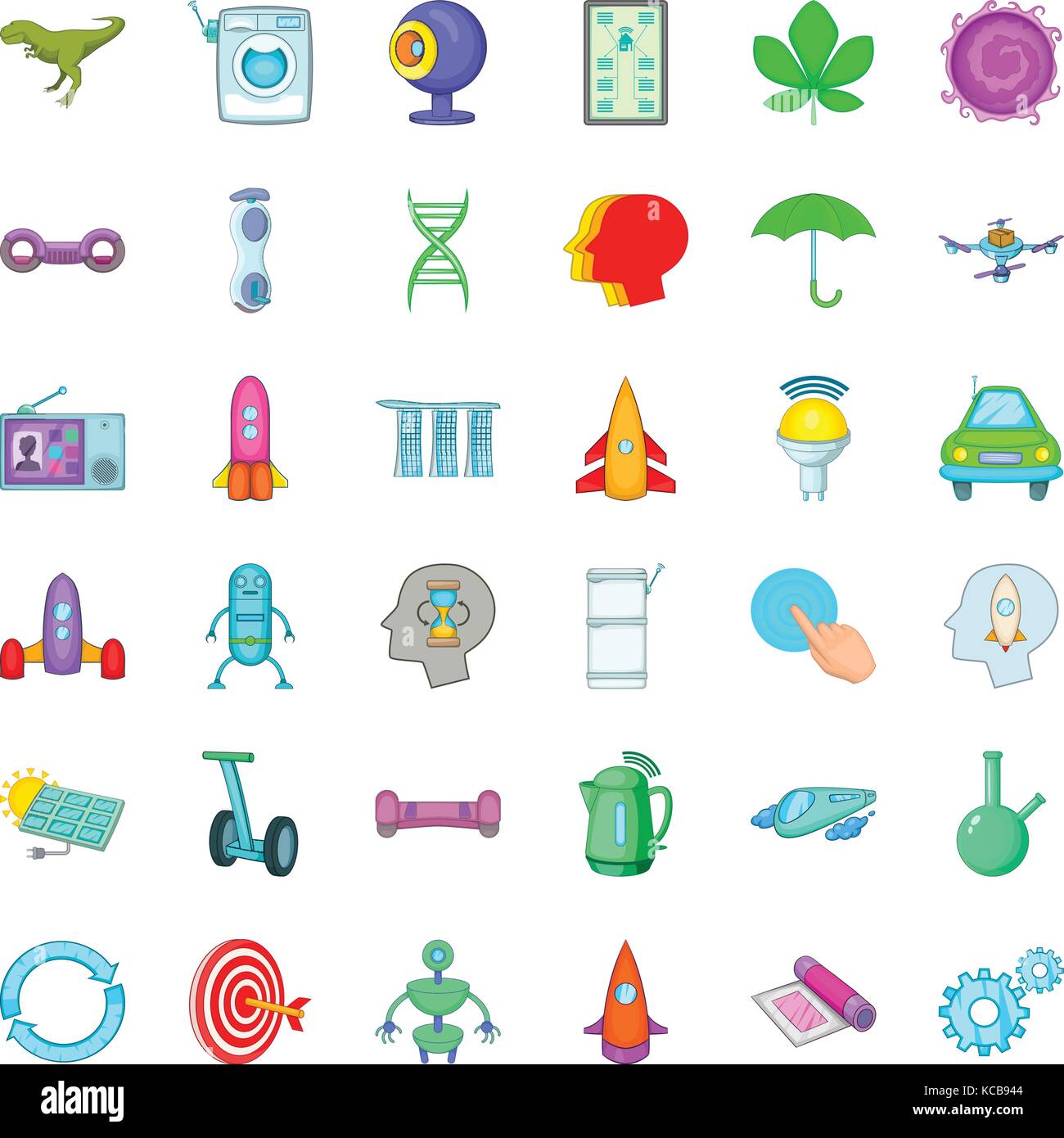 Biology icons set, cartoon style Stock Vector Image & Art - Alamy