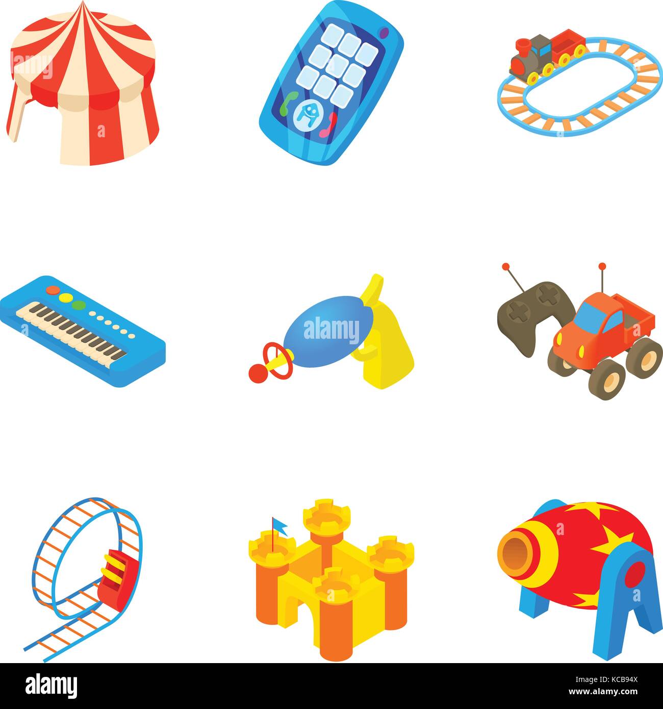 Plaything icons set, cartoon style Stock Vector Image & Art - Alamy