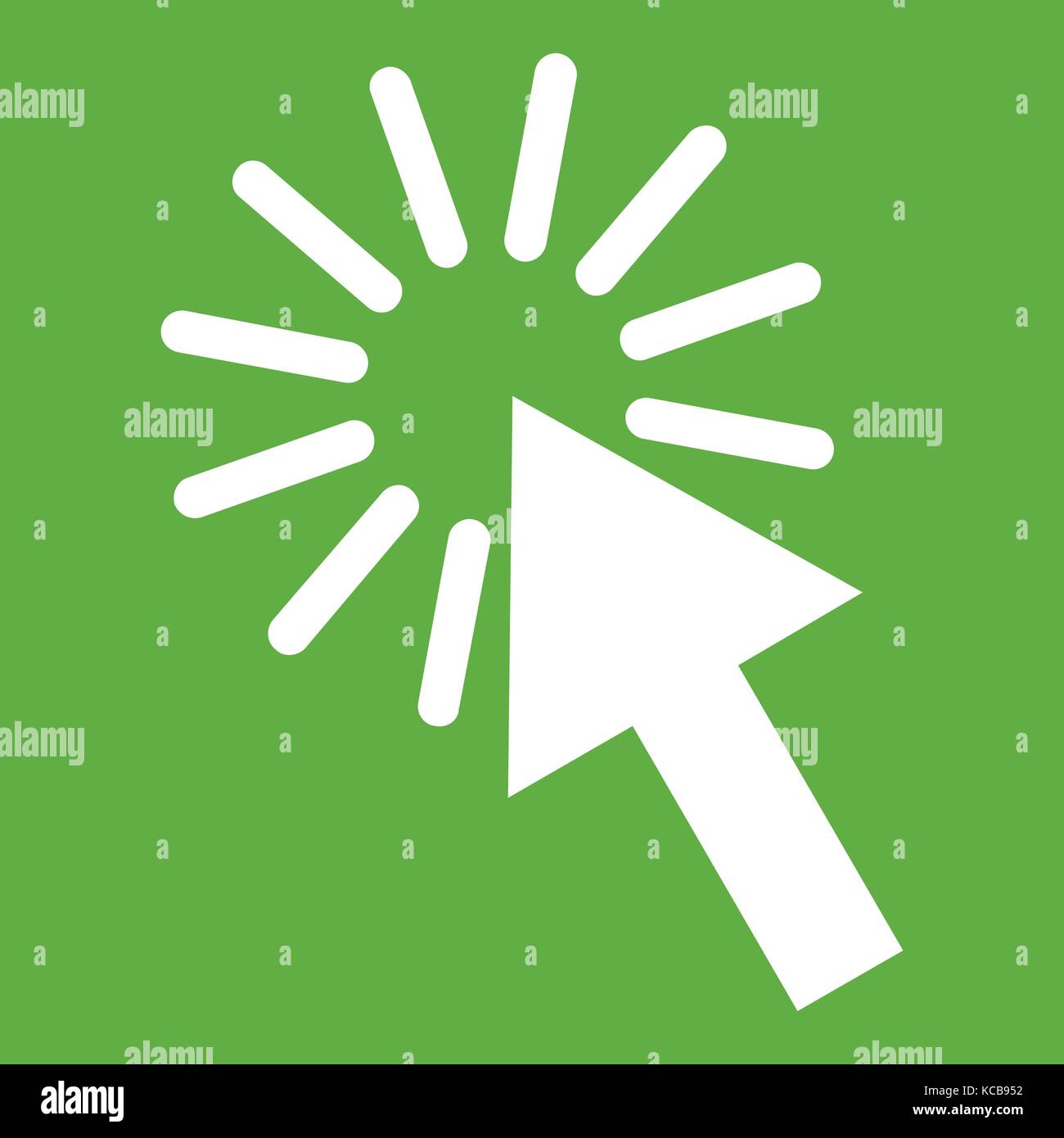 Click icon green Stock Vector Image & Art - Alamy