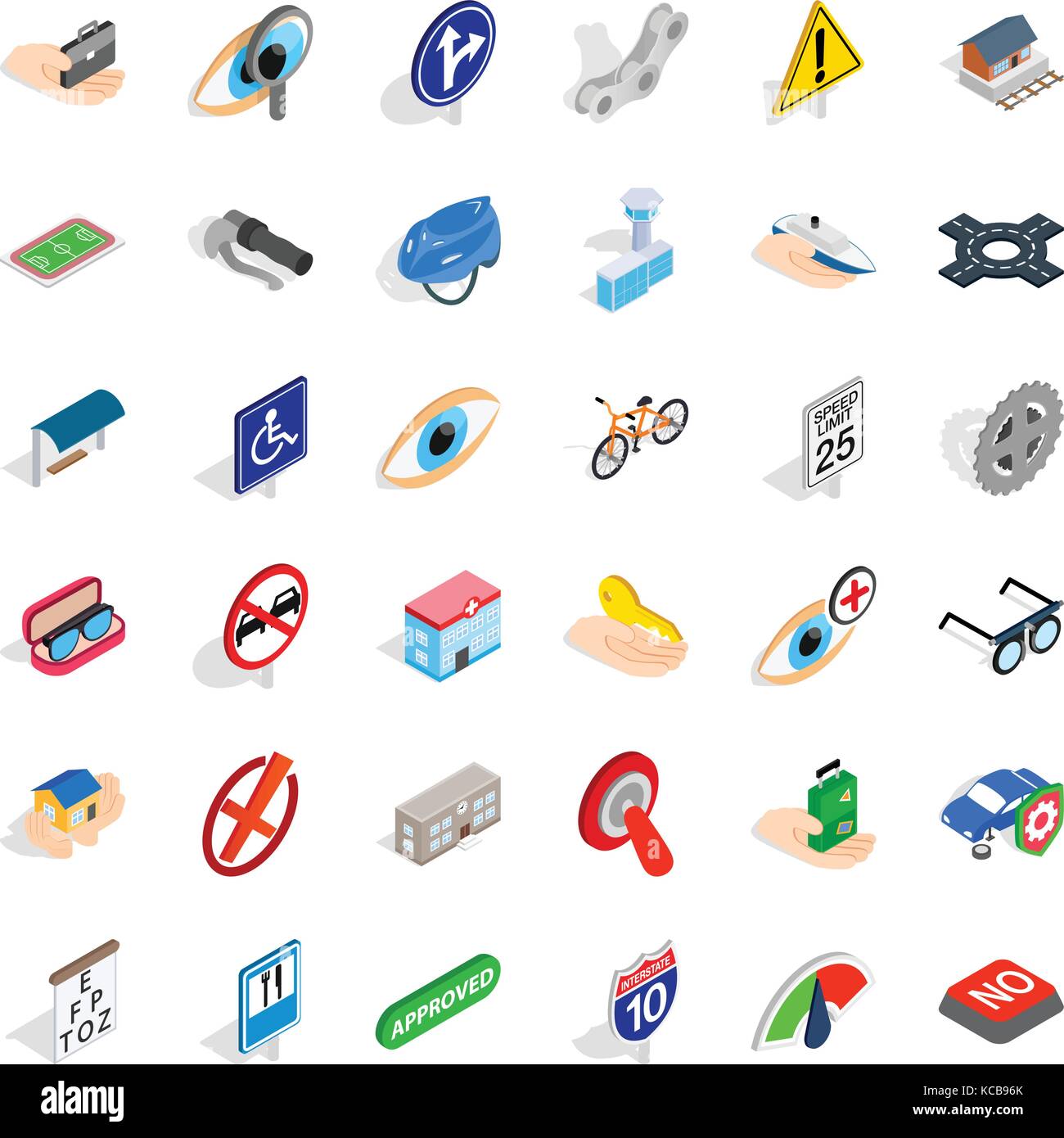 Cross icons set, isometric style Stock Vector Image & Art - Alamy