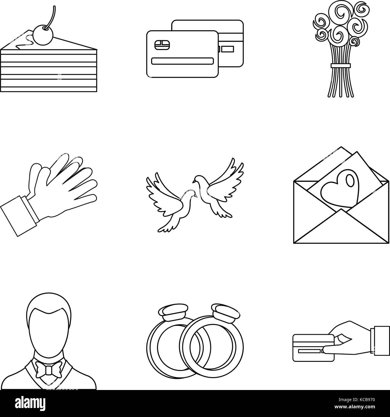 Open arms welcome icons set, outline style Stock Vector Image & Art - Alamy