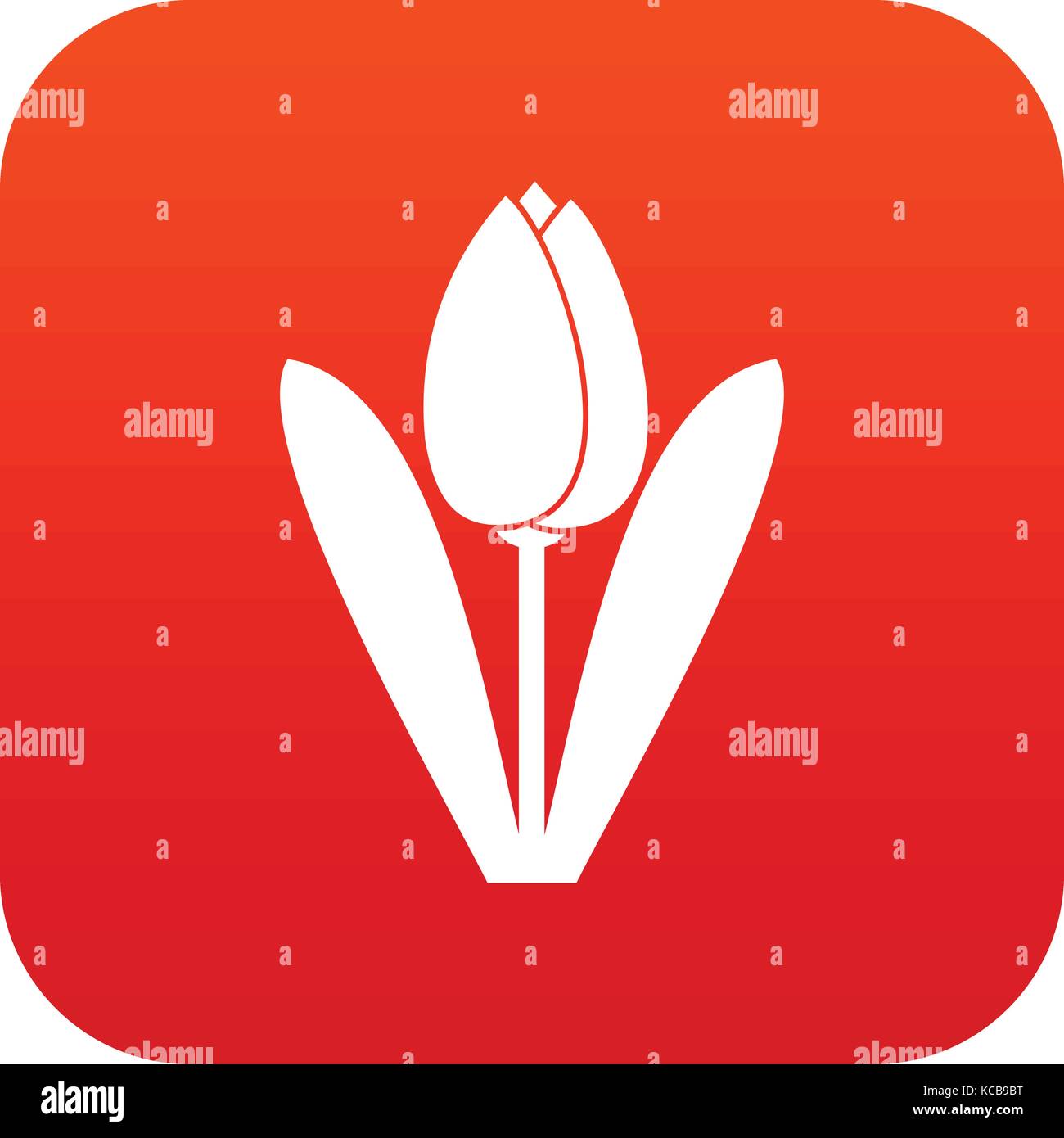 Tulip icon digital red Stock Vector Image & Art - Alamy