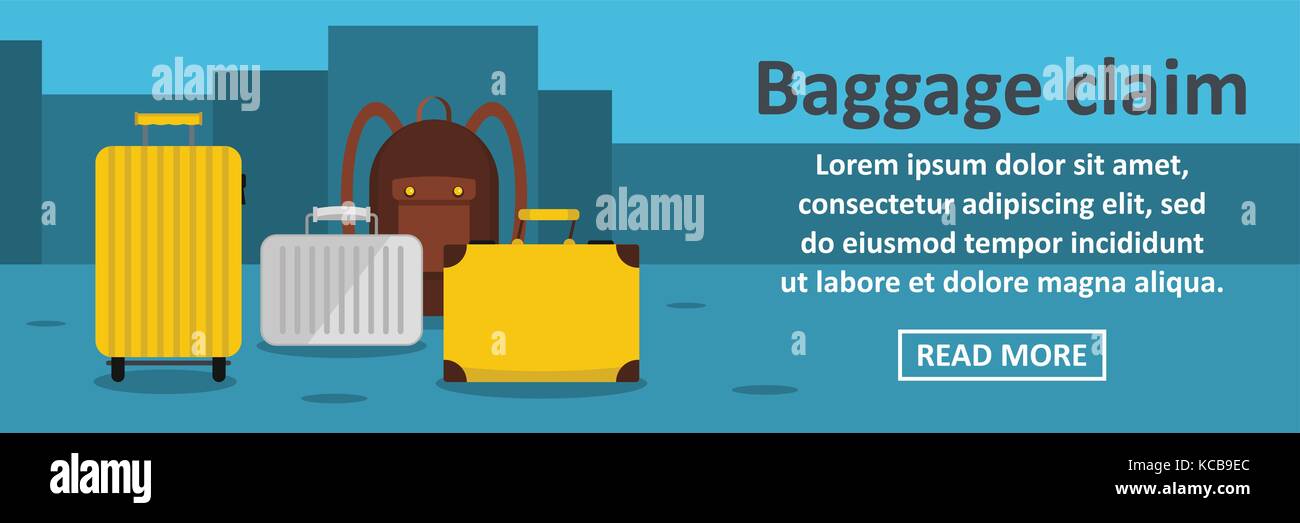 Baggage claim banner horizontal concept Stock Vector Image & Art - Alamy