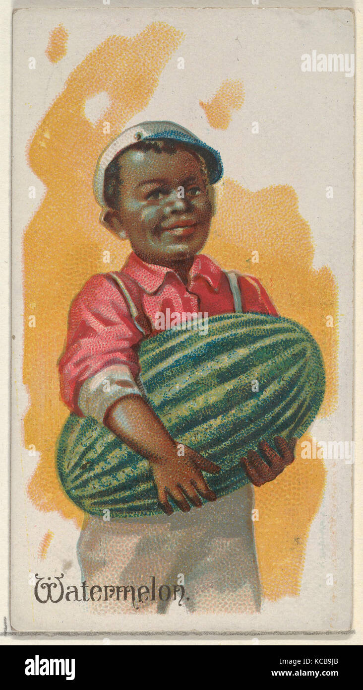 Watermelon, from the Fruits series (N12) for Allen & Ginter Cigarettes ...