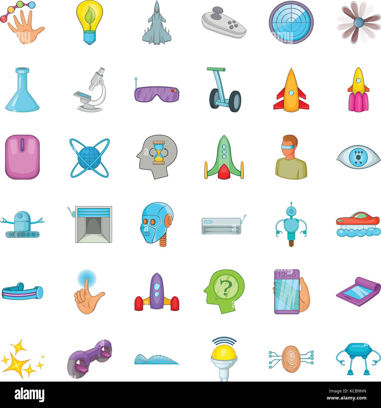 Experiment icons set, cartoon style Stock Vector Image & Art - Alamy