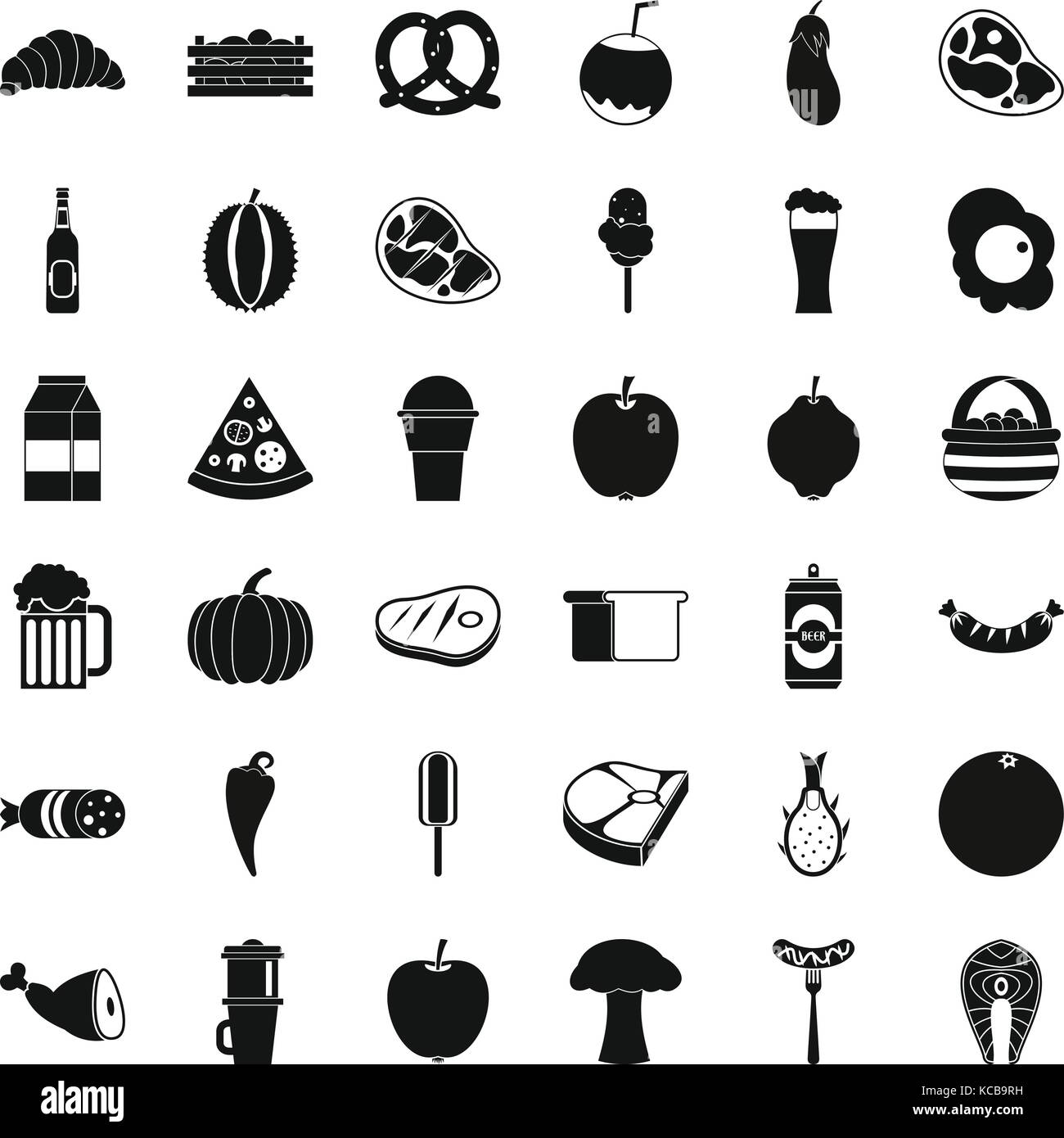 Plate icons set, simle style Stock Vector Image & Art - Alamy