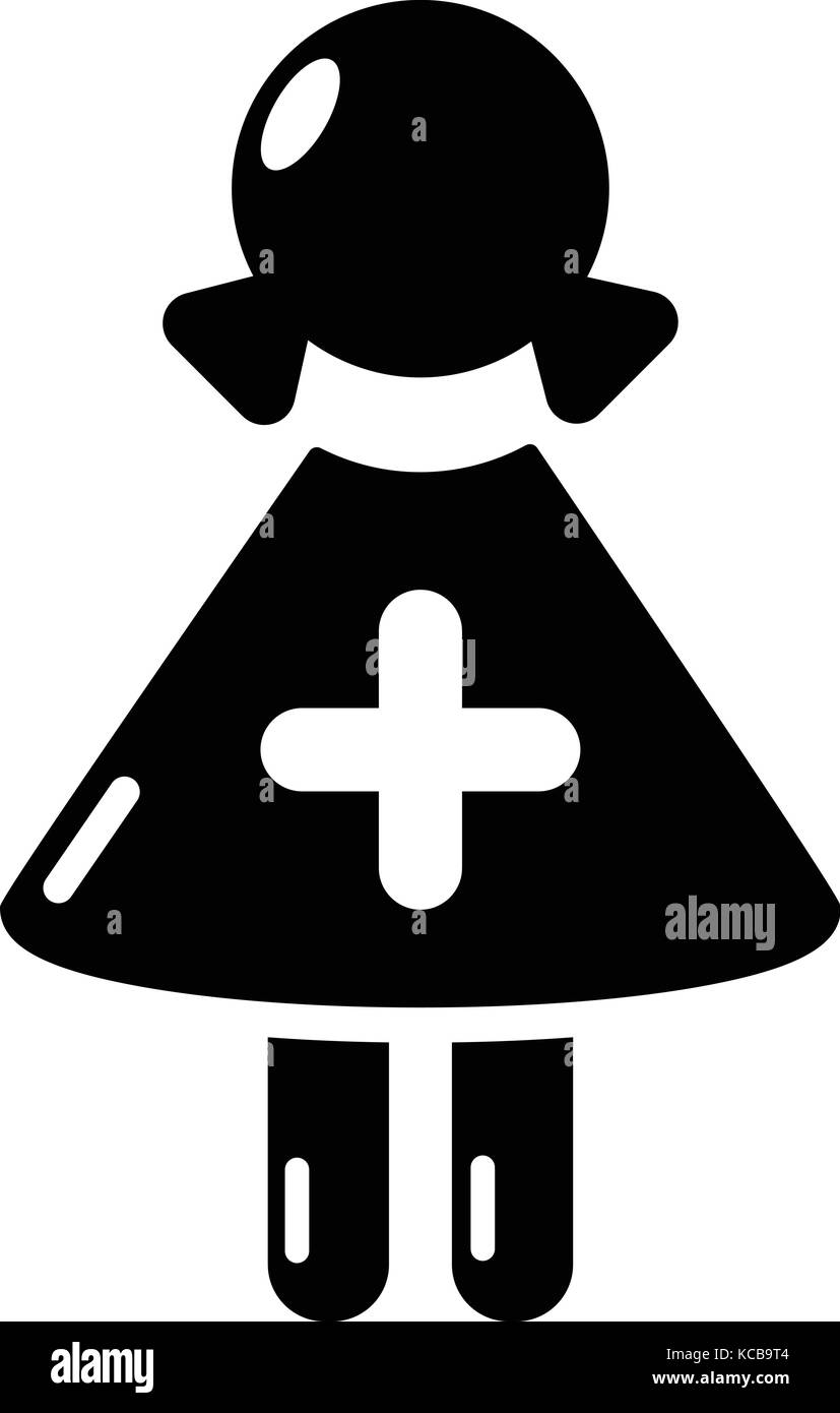 Nurse icon, simple black style Stock Vector Image & Art - Alamy