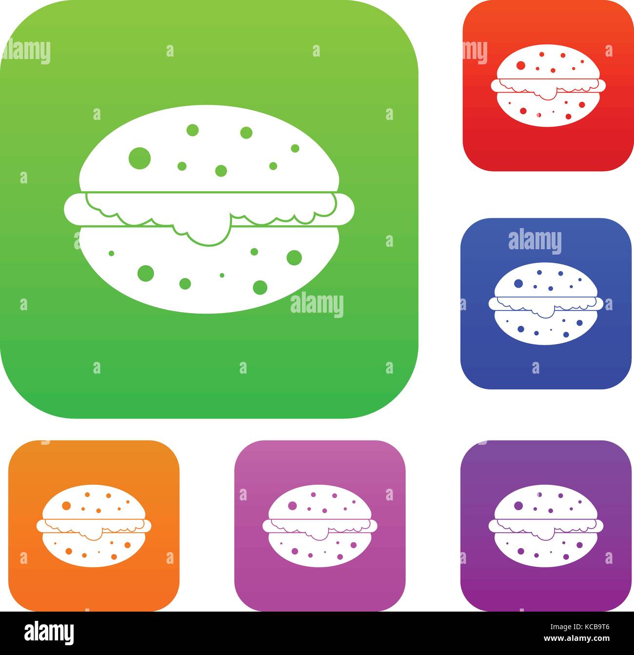 Burger set color collection Stock Vector Image & Art - Alamy