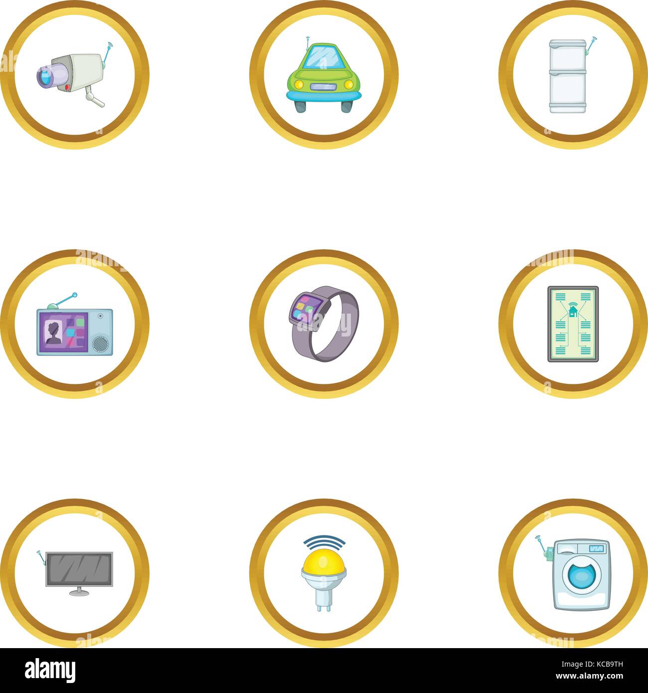 Smart device icons set, cartoon style Stock Vector Image & Art - Alamy