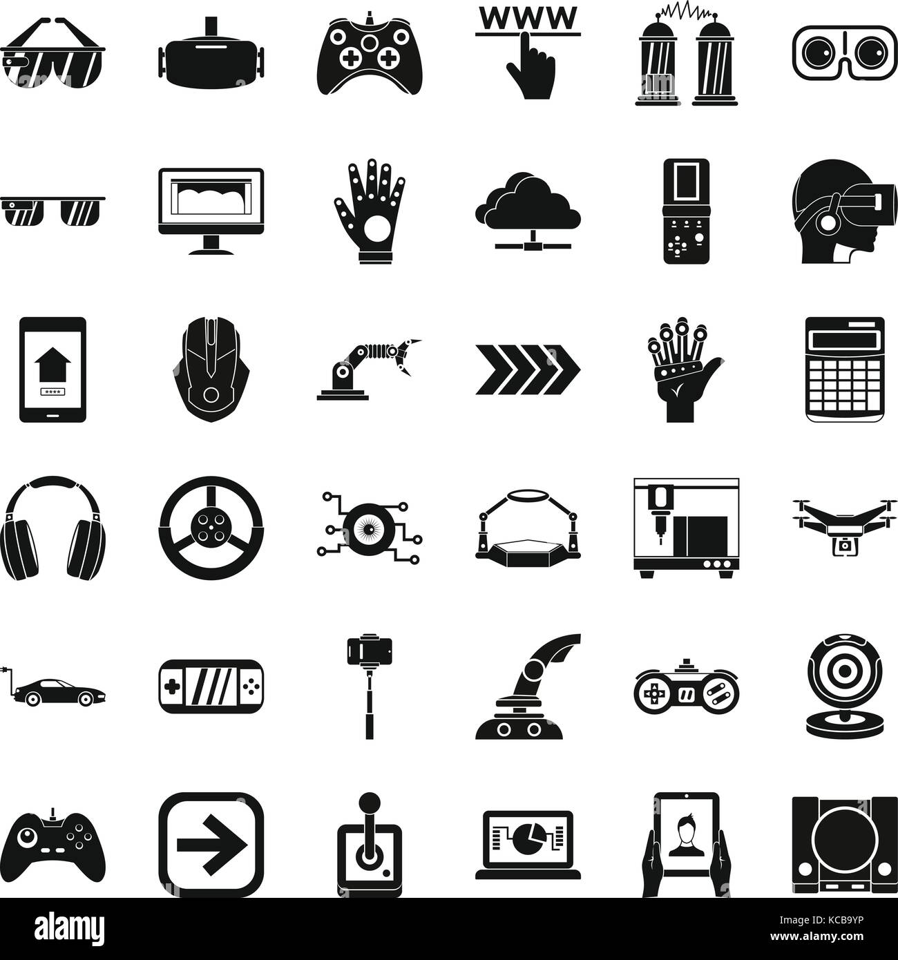 Playing icons set, simple style Stock Vector Image & Art - Alamy