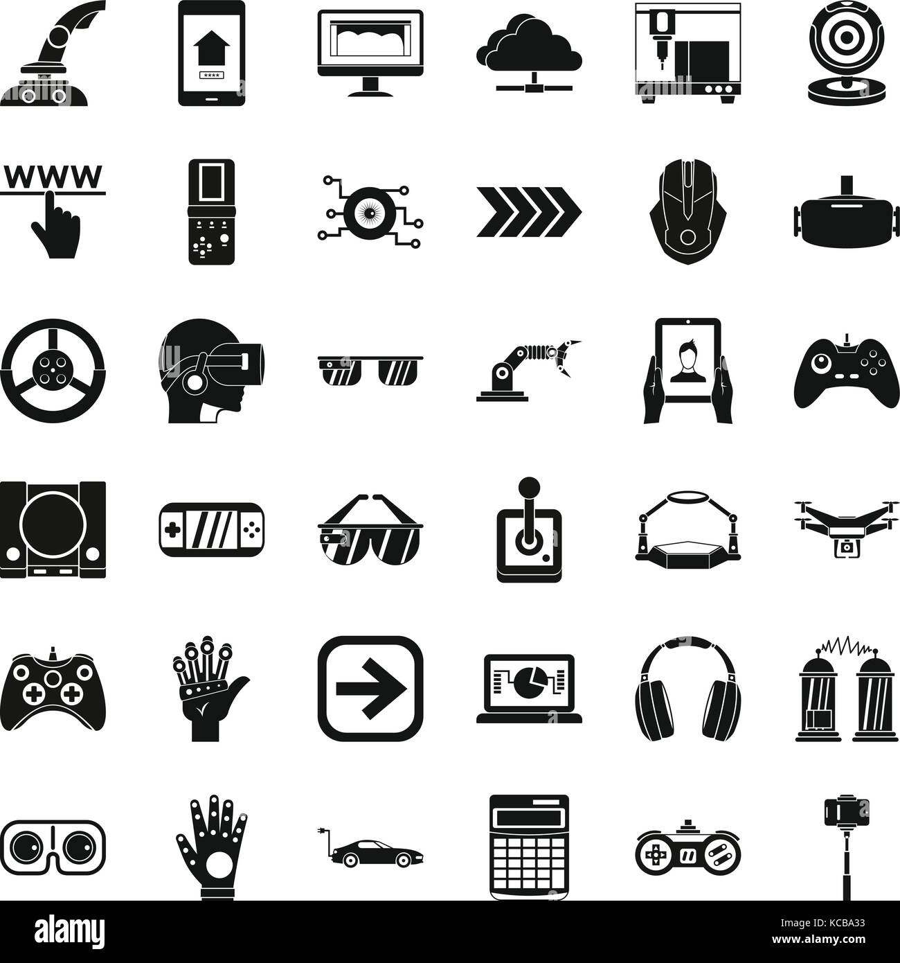 Game over icons set, simple style Stock Vector Image & Art - Alamy