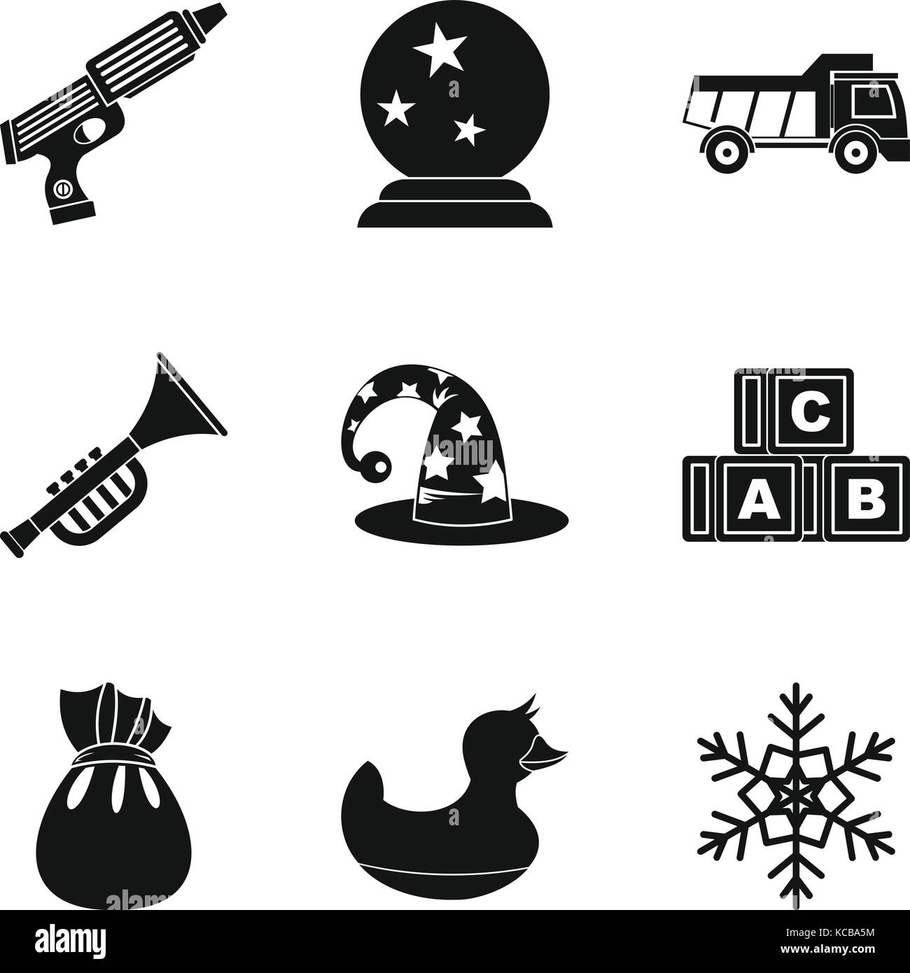 Hickey icons set, simple style Stock Vector Image & Art - Alamy