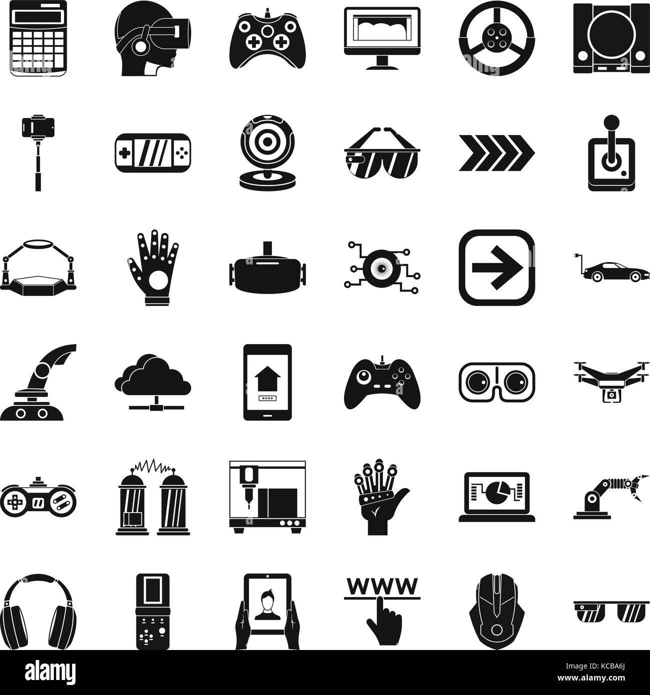 Monitor icons set, simple style Stock Vector Image & Art - Alamy