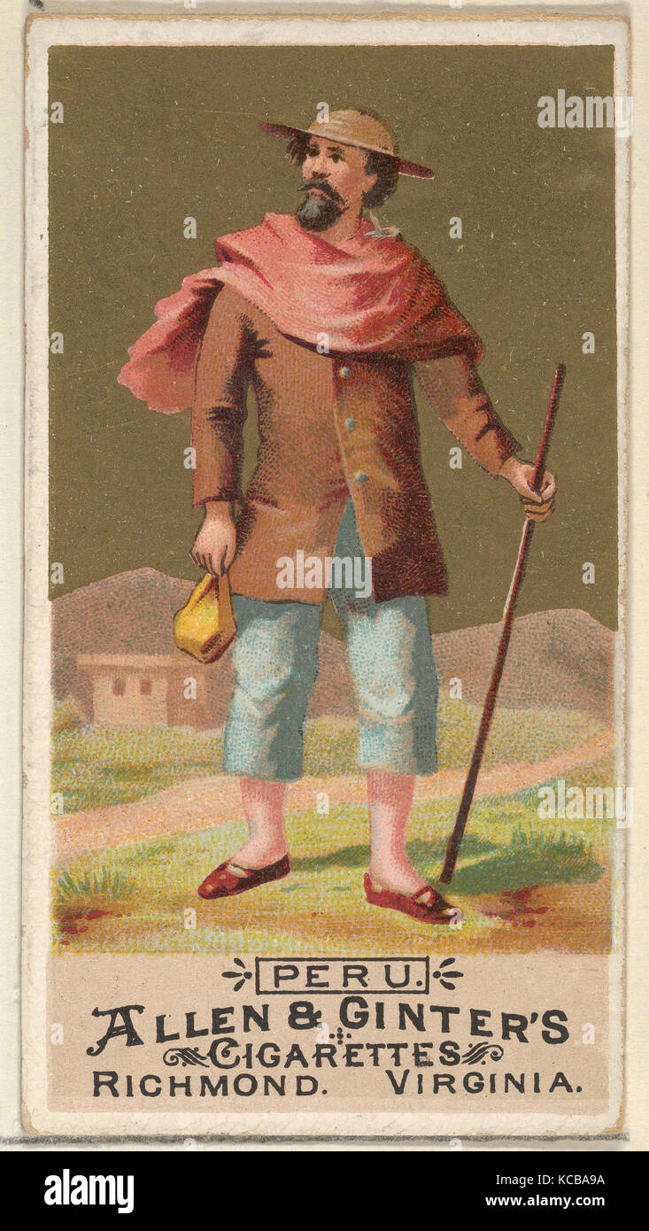Peru, from the Natives in Costume series (N16) for Allen & Ginter ...
