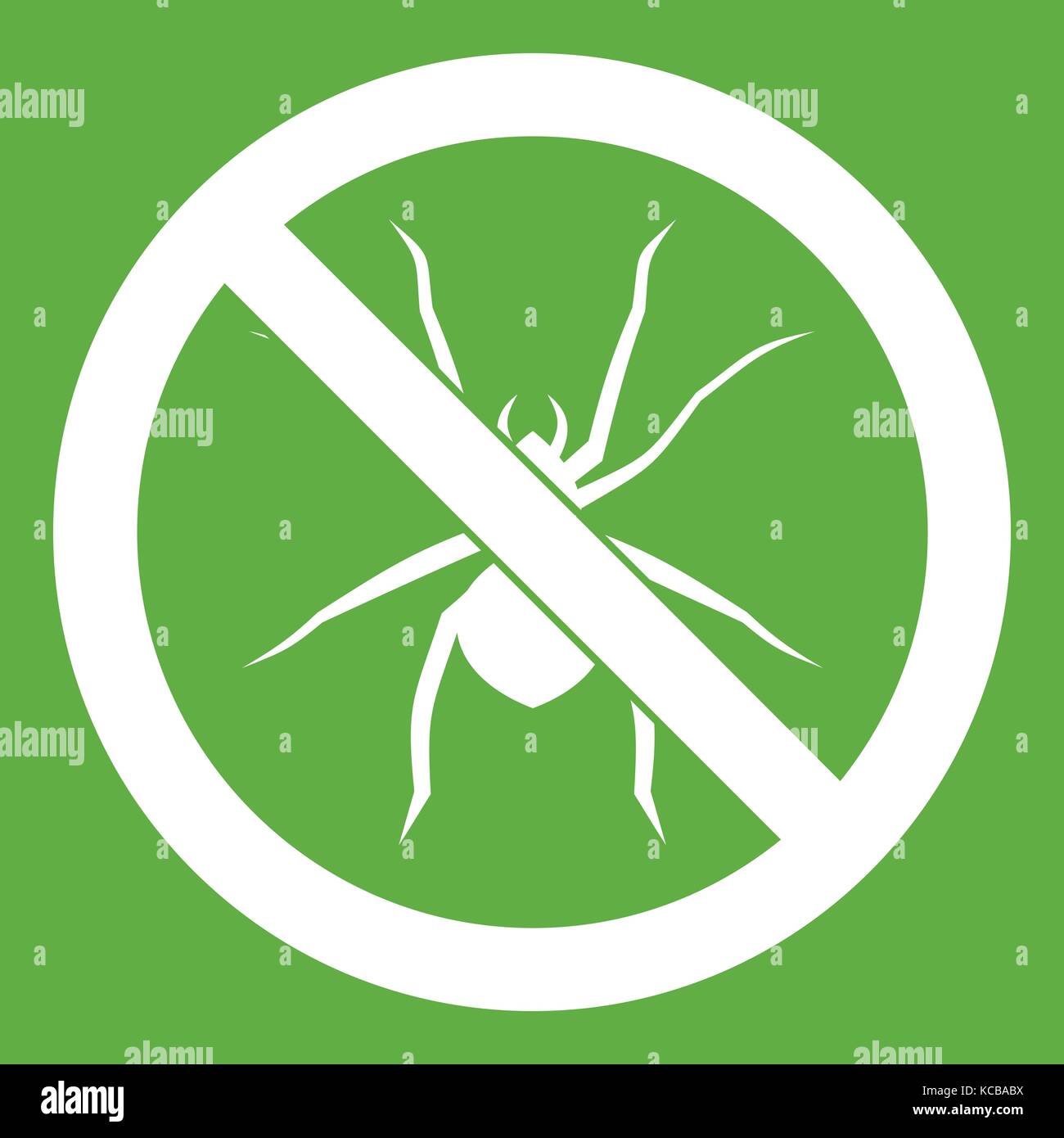 No spider sign icon green Stock Vector Image & Art - Alamy