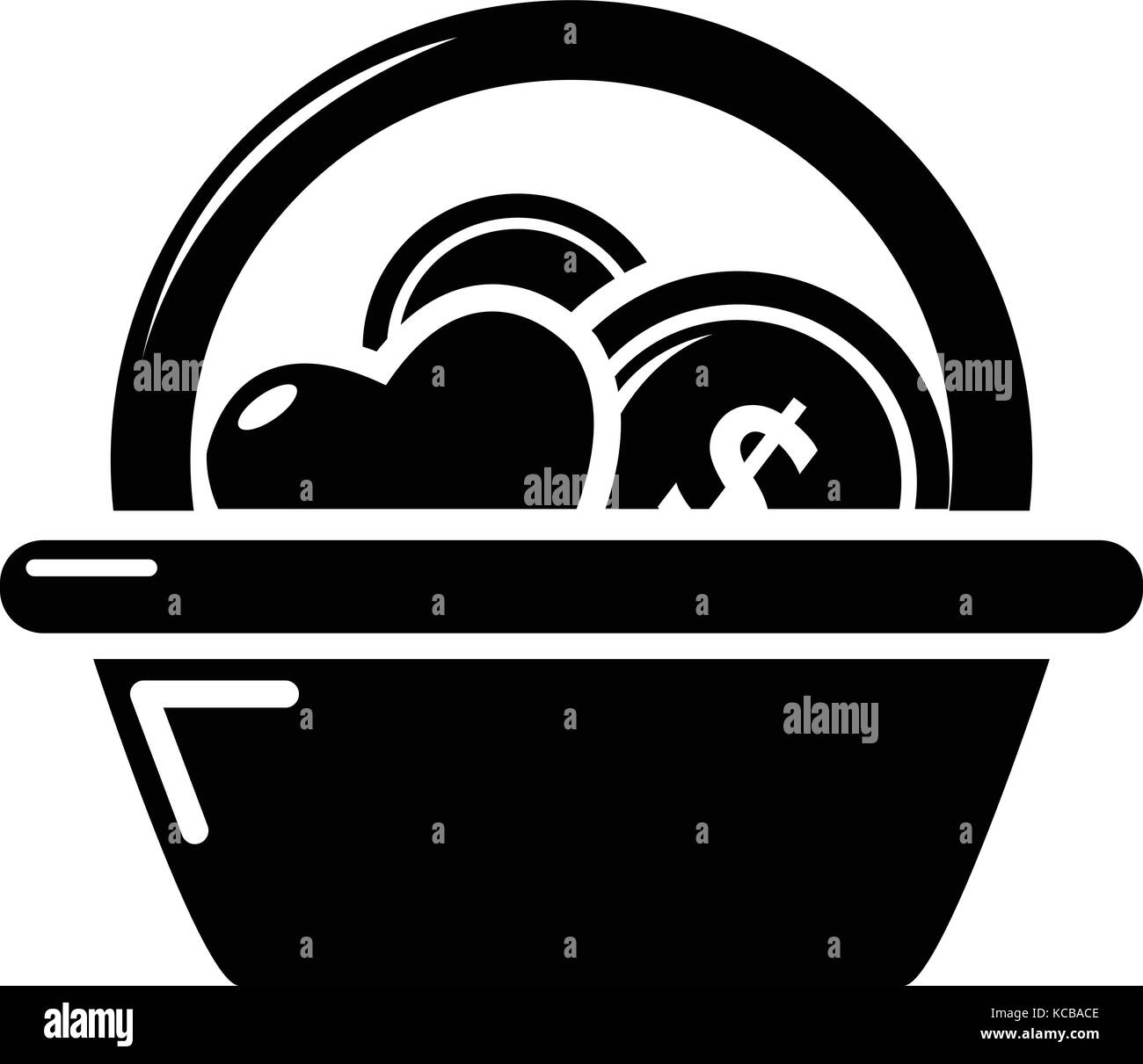 Basket donate icon, simple black style Stock Vector Image & Art - Alamy