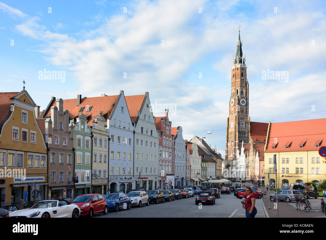 church cathedral Sankt Martin (Saint Martin), main square, Landshut ...