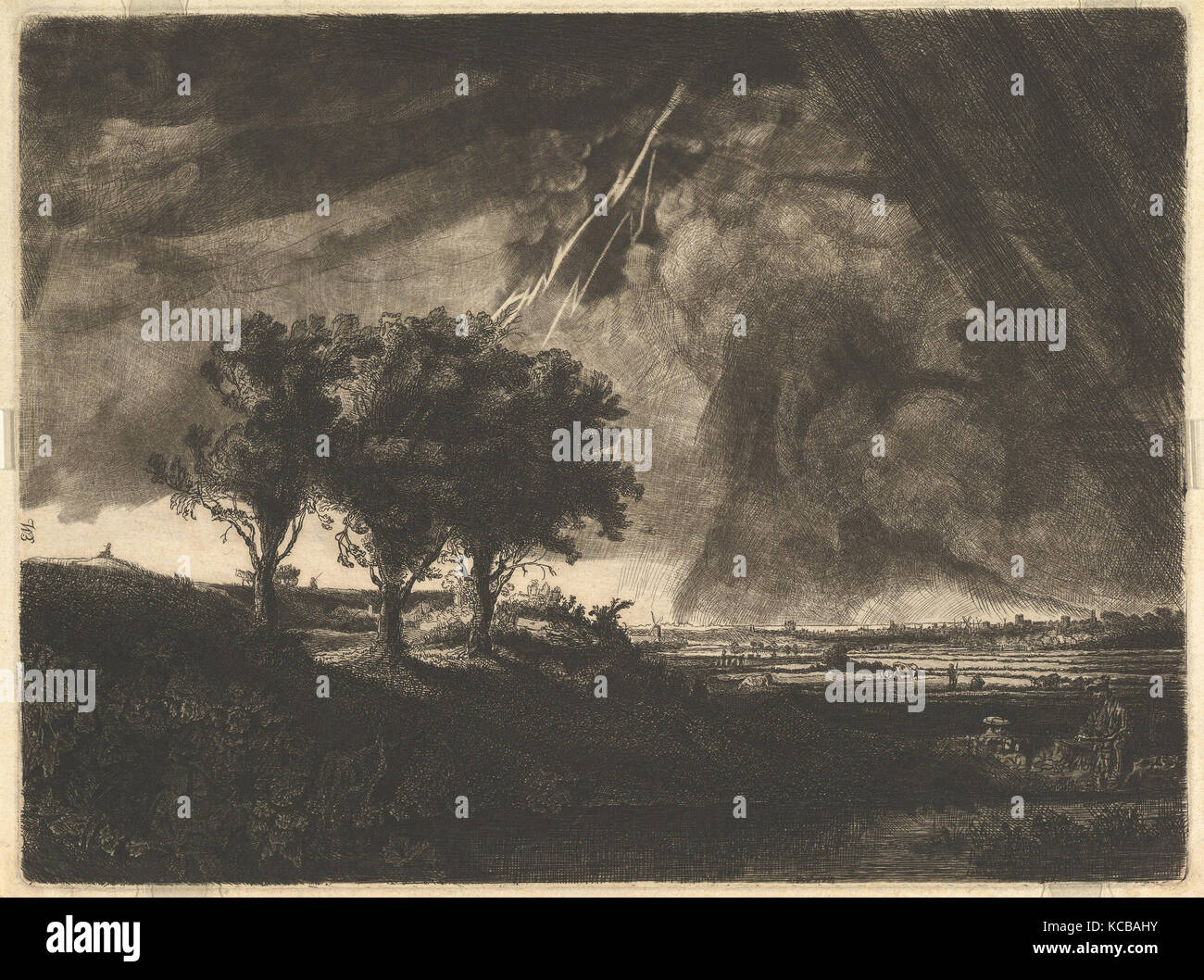 The Three Trees, after Rembrandt, Captain William E. Baillie, 1758 ...
