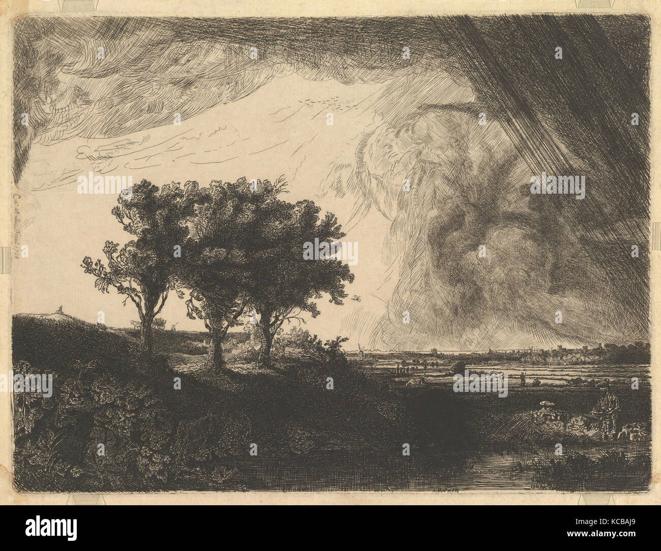 The Three Trees, after Rembrandt, Captain William E. Baillie, 1758 ...