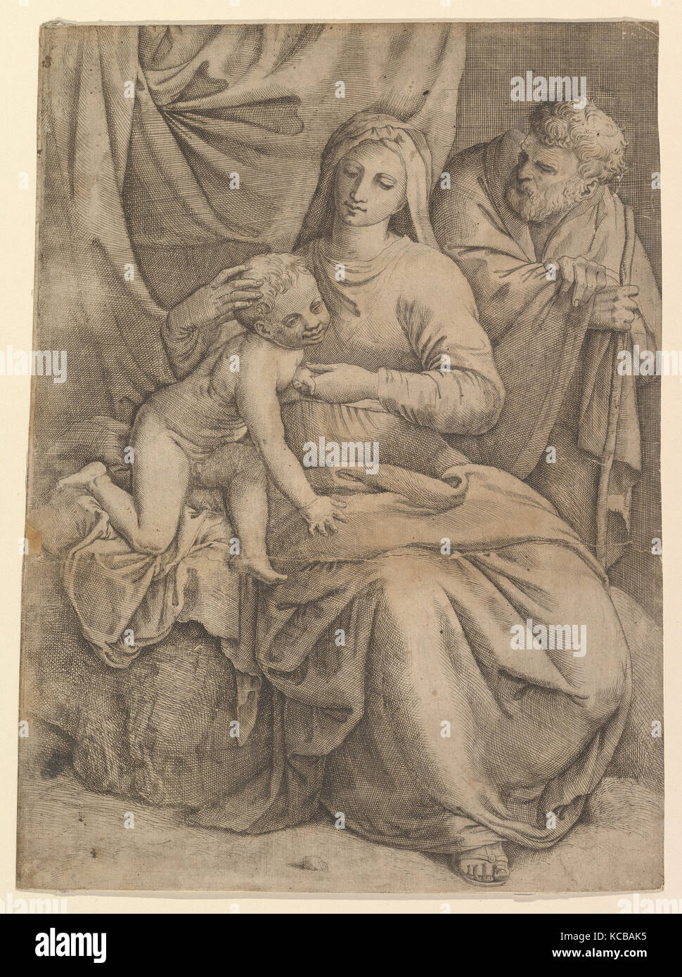 The Holy Family, 1510–61, Engraving and etching, sheet: 13 15/16 x 10 7 ...