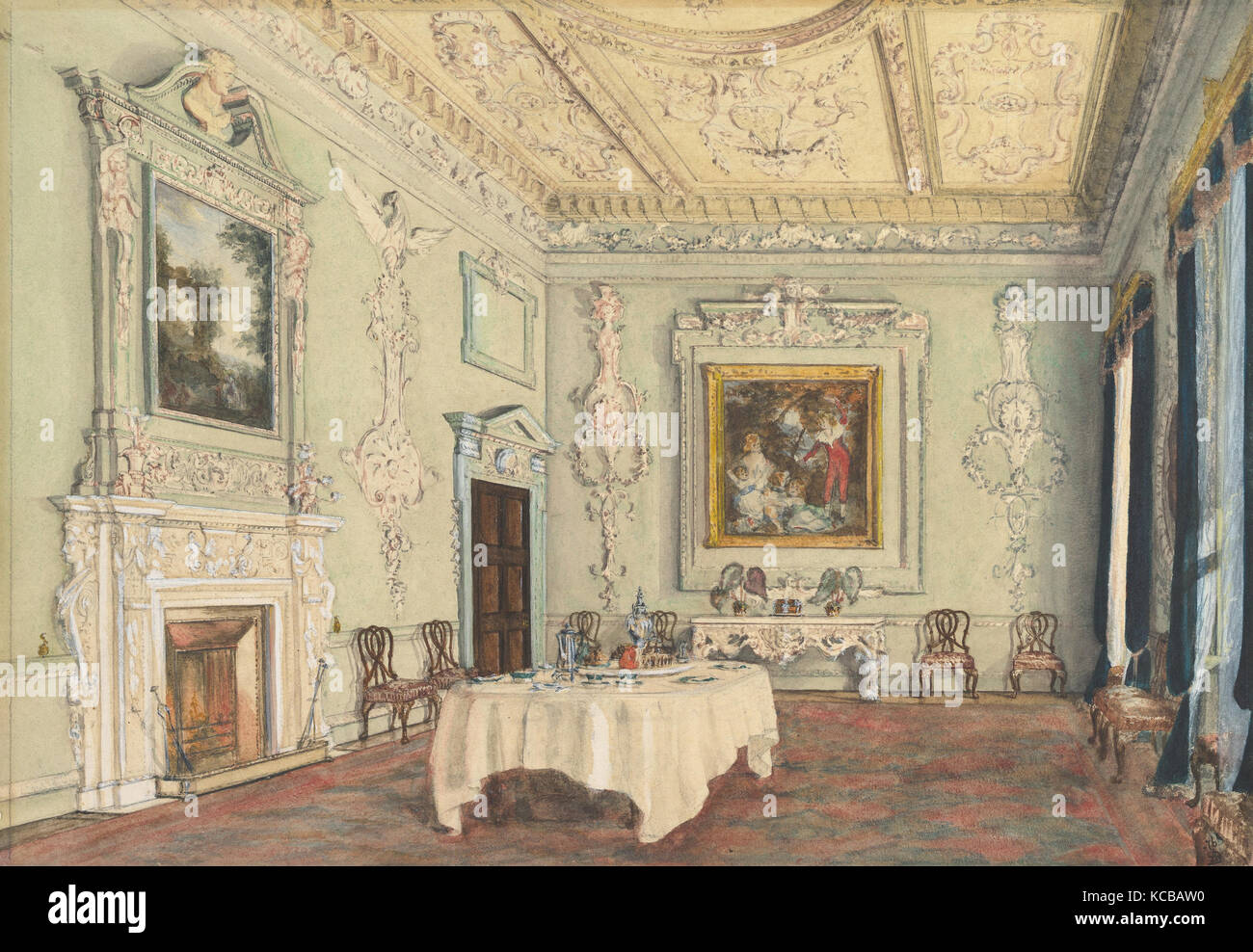 Kirtlington Park, Oxfordshire: View of the Dining Room, Susan Alice ...