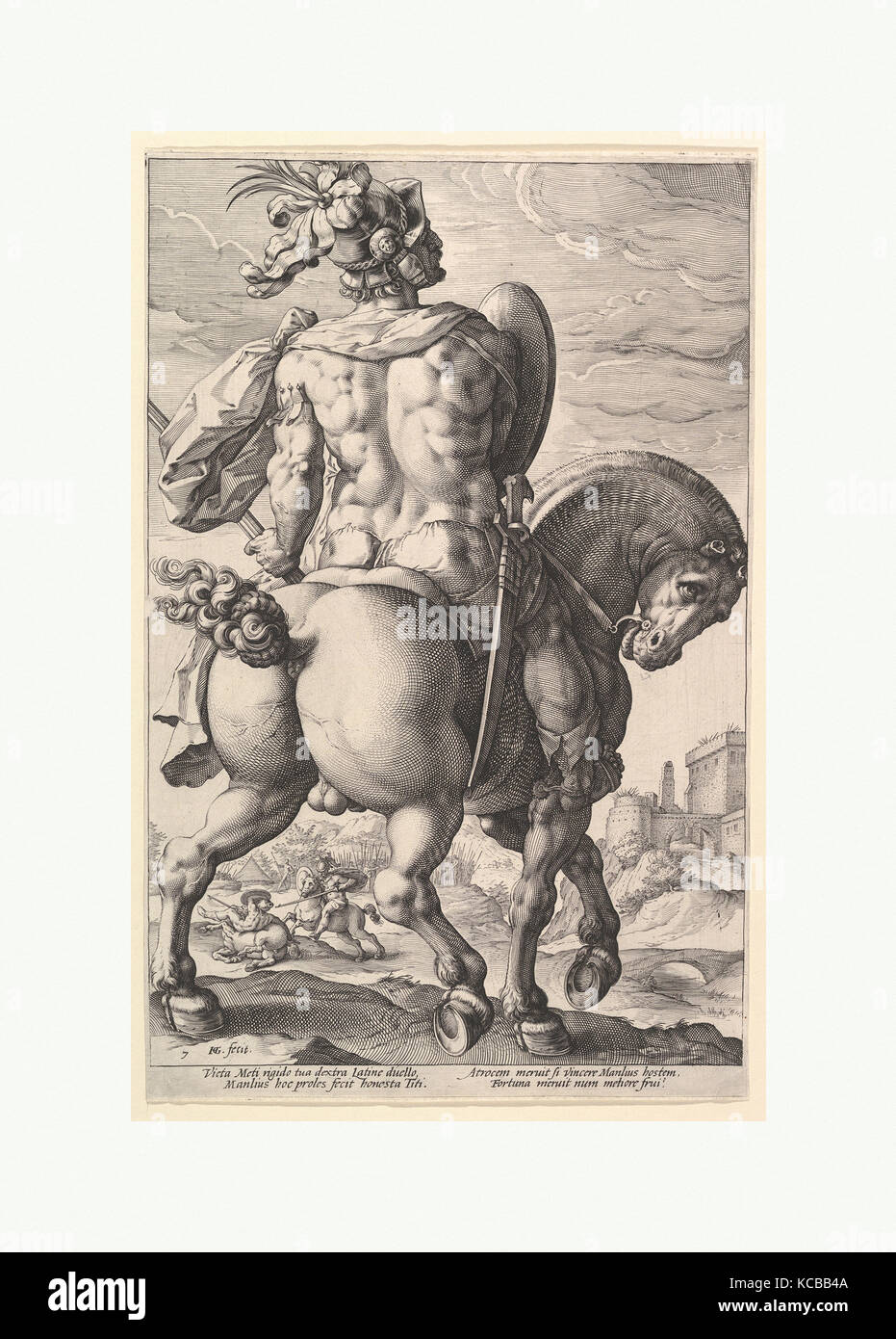 Titus Manlius Torquatus, from the series The Roman Heroes, Hendrick ...