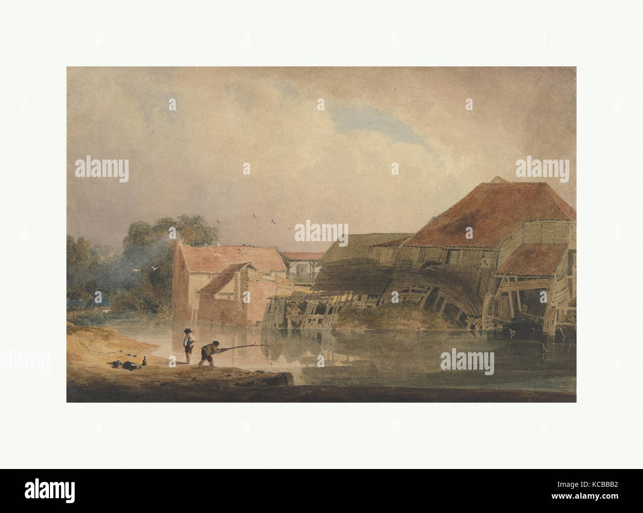 Riverside Scene (Old Mill), Peter De Wint, 1805–10 Stock Photo - Alamy