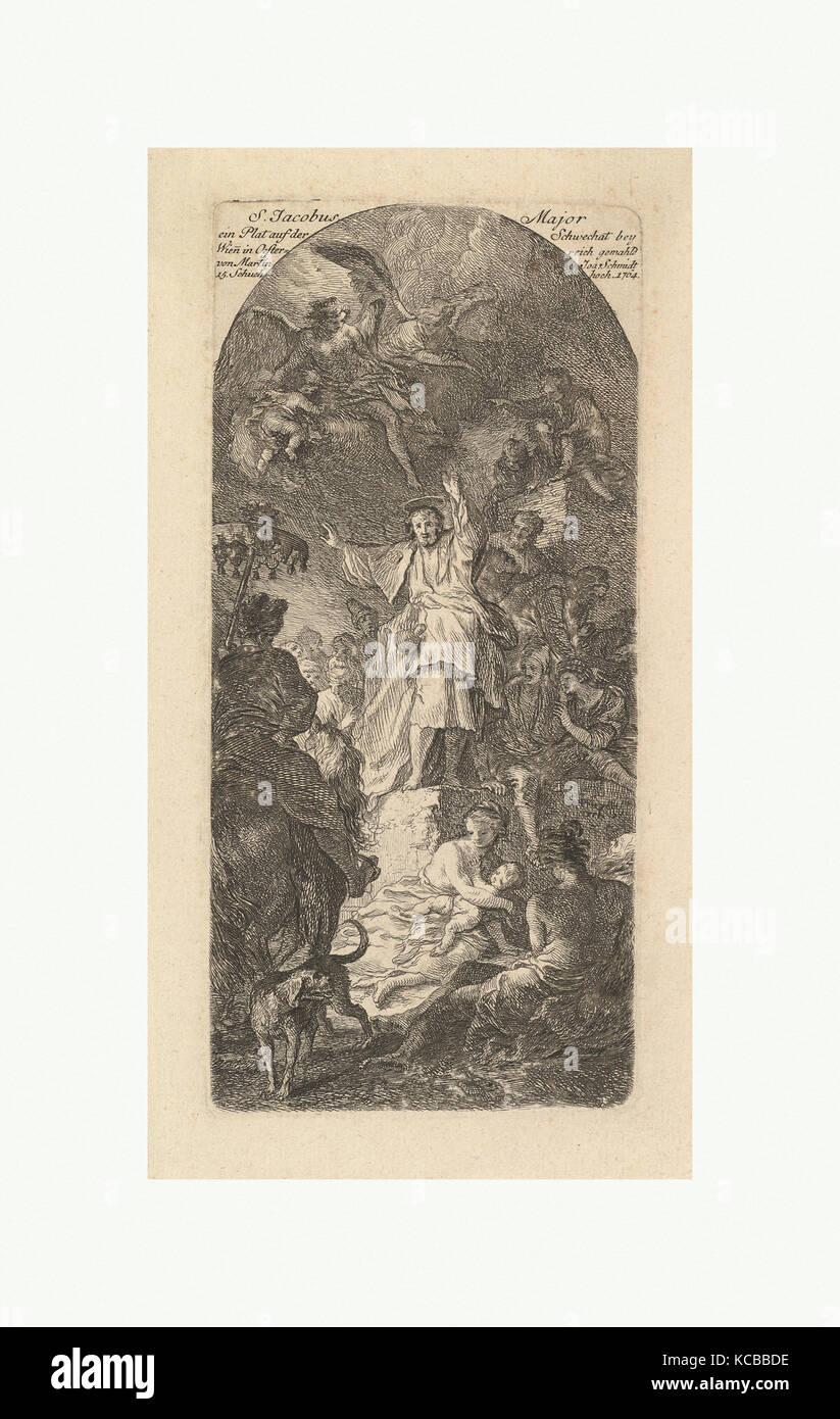 St. James the Greater Preaching, Martin Johann Schmidt, ca. 1764 Stock ...