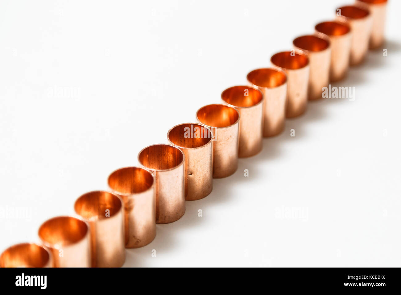 Copper pipe fittings Stock Photo - Alamy