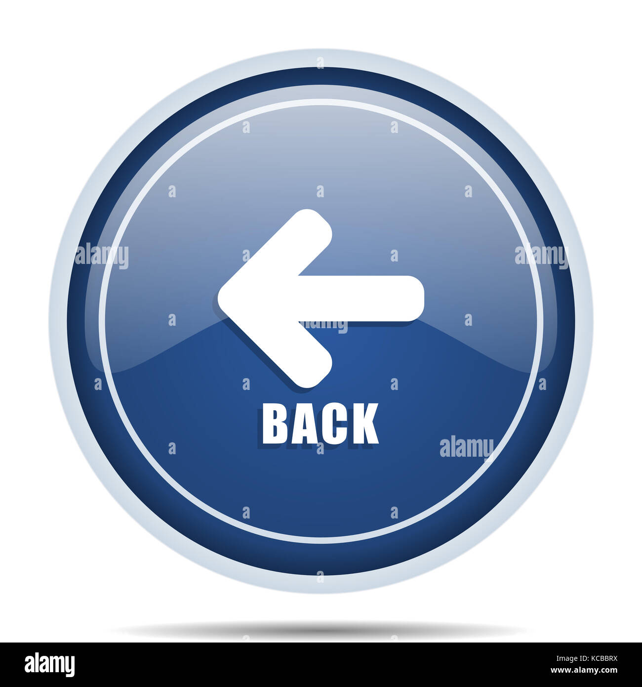 Back Button Icon Blue