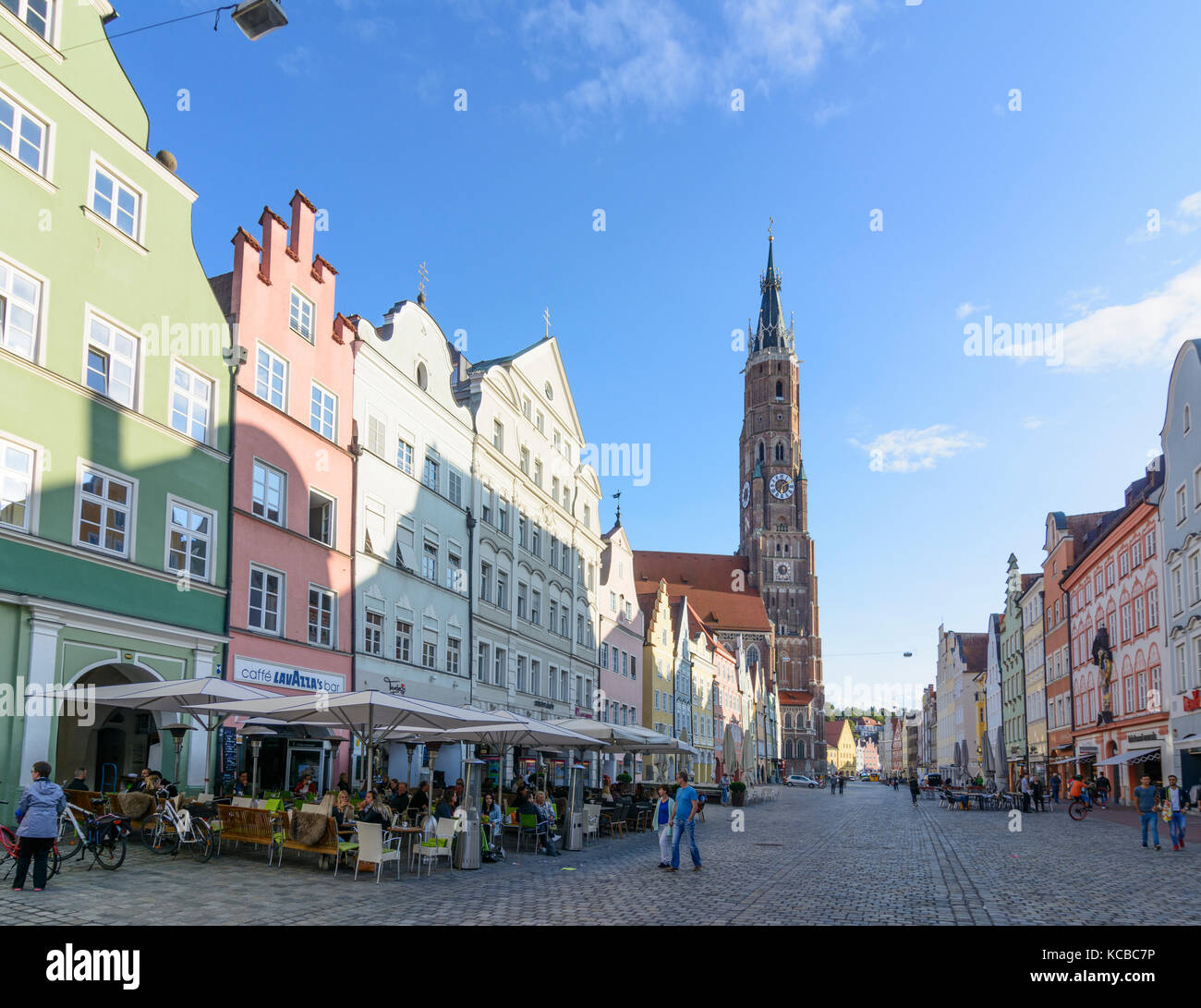 church cathedral Sankt Martin (Saint Martin), main square, Landshut ...