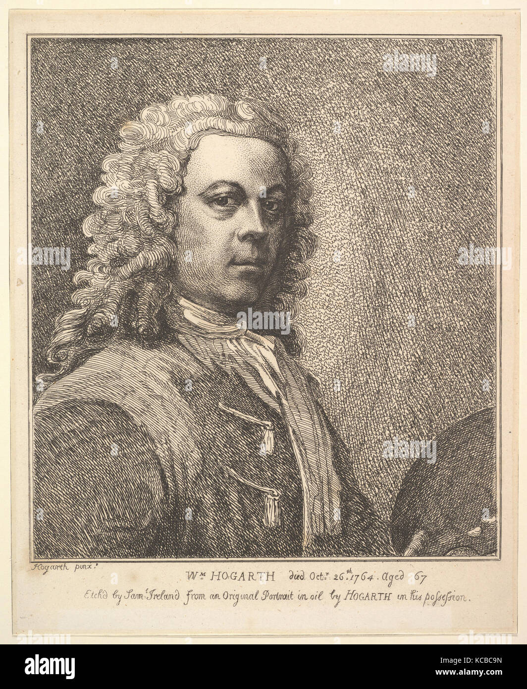 William Hogarth, Self-portrait, After William Hogarth, 1785 Stock Photo ...