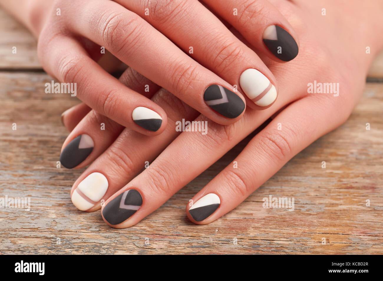 Female hands with stylish manicure Stock Photo - Alamy