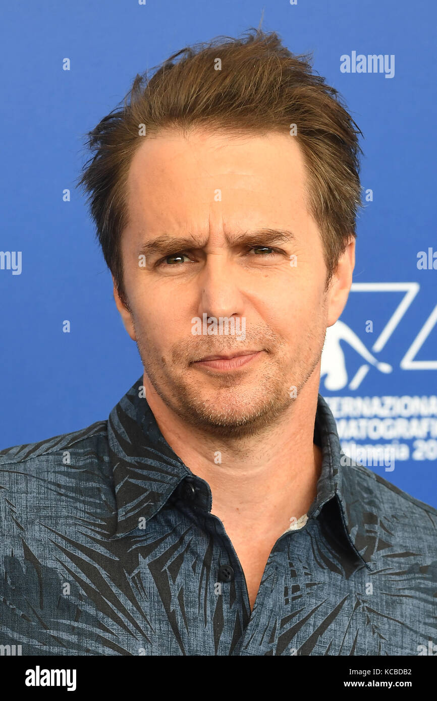 Sam Rockwell attends the photocall for Three Billboards Outside Ebbing ...