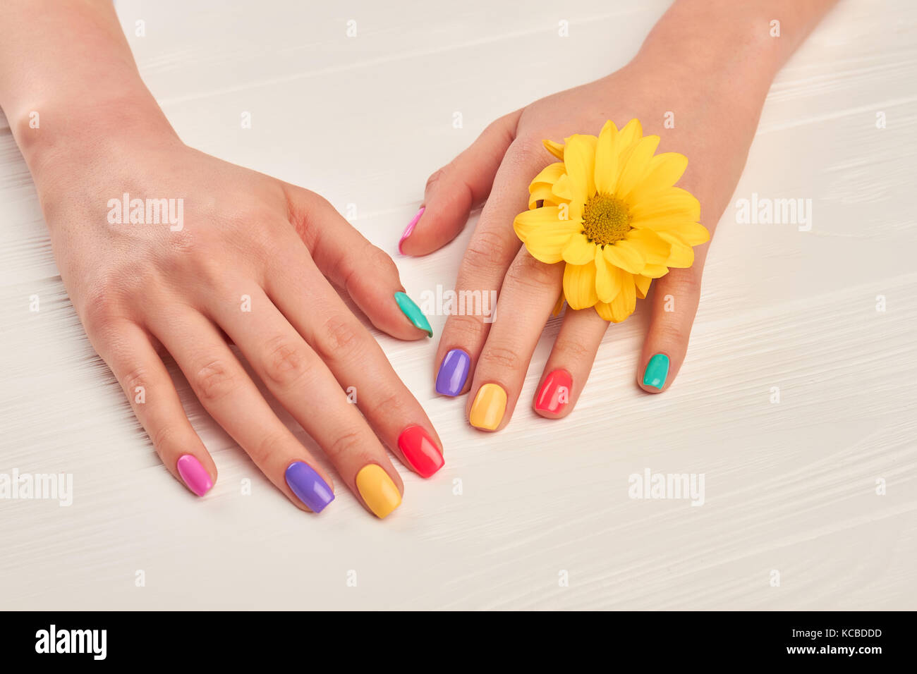 Colorful manicure hi-res stock photography and images - Alamy