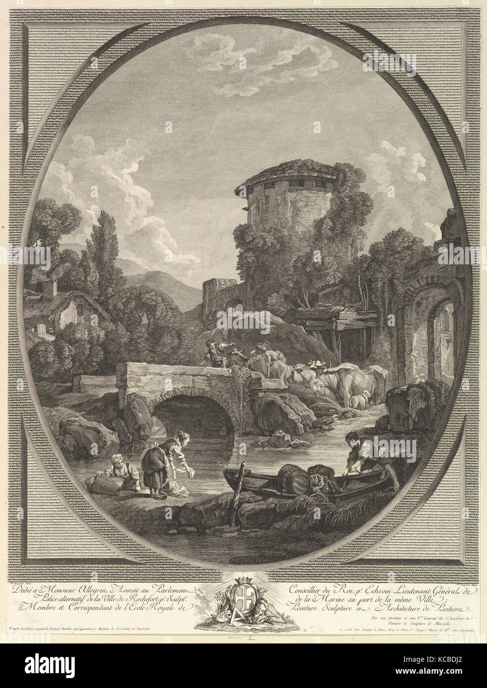 Paysage au Pont et au Pigeonnier (Landscape with a Bridge and a ...