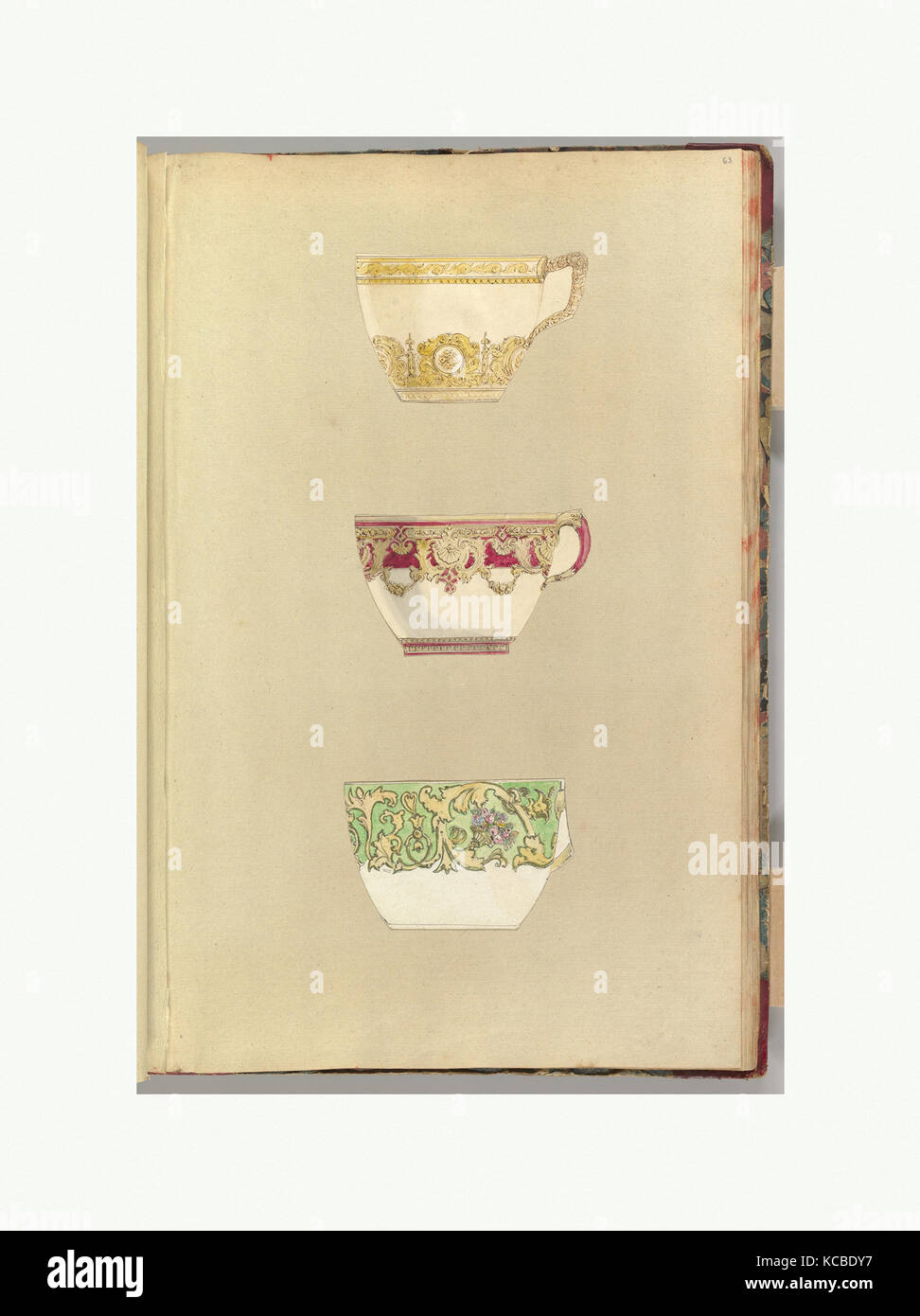 Three Designs for Decorated Cups, Alfred Henry Forrester Alfred ...