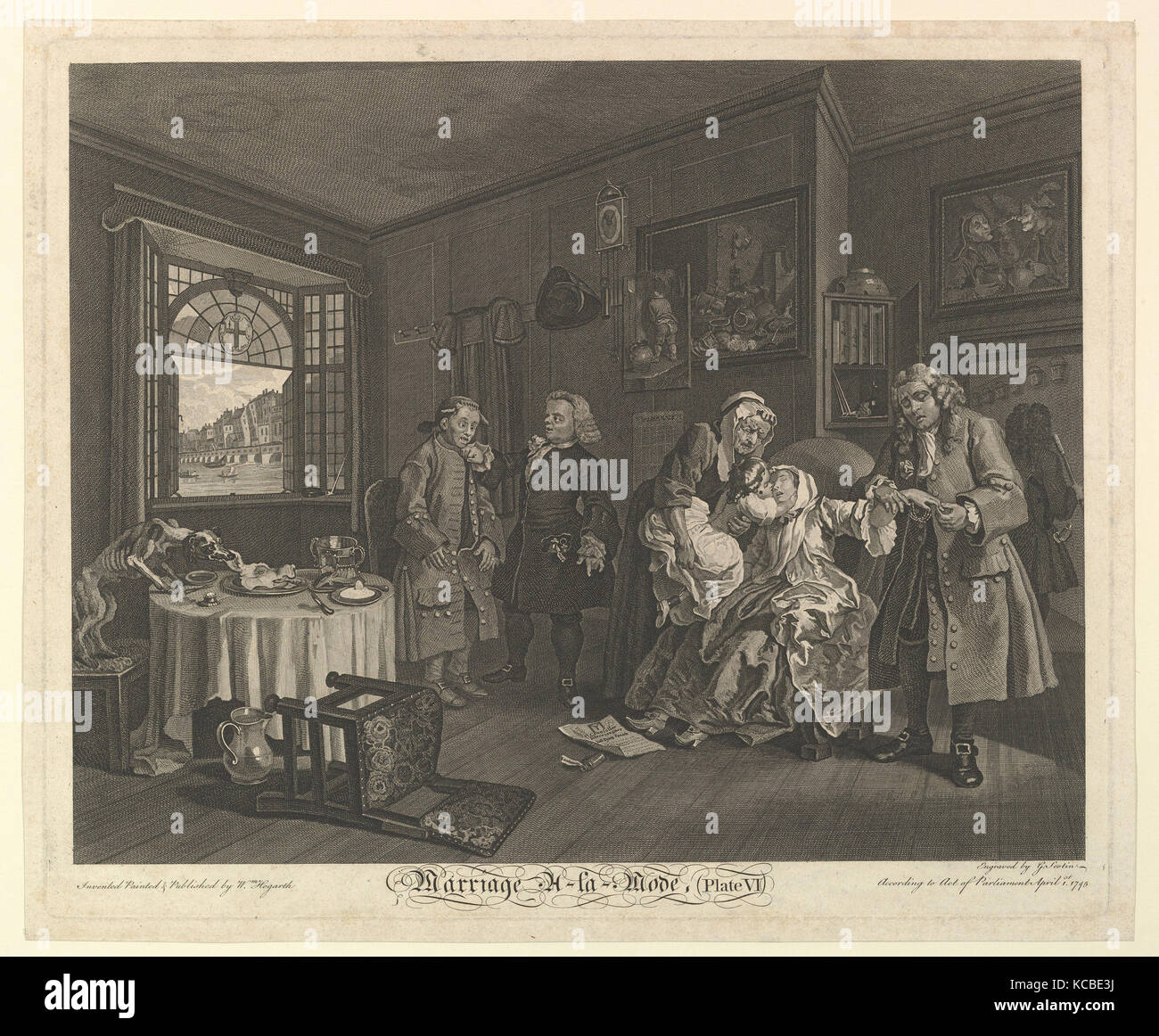 William hogarth marriage a la mode 6 hi-res stock photography and ...