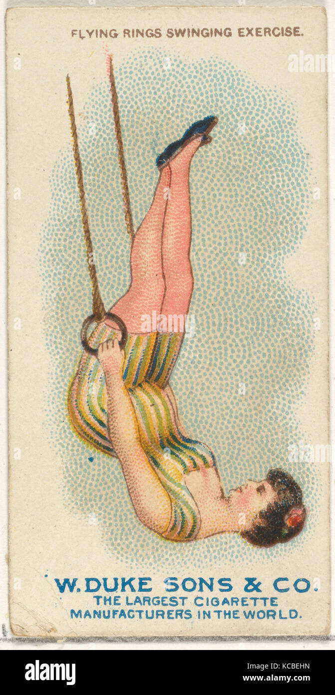 Flying Rings Swinging Exercise, from the Gymnastic Exercises series ...