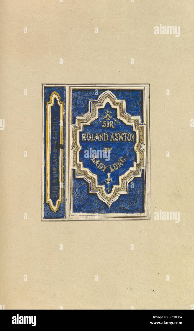 Design for Bookcover, Sir Roland Ashton, by Lady Long, Alfred Henry ...